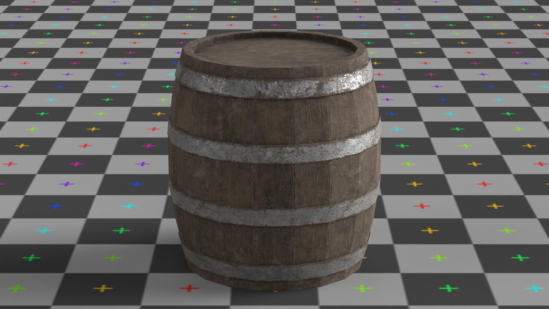 3D Old Wooden Barrel - TurboSquid 2005247
