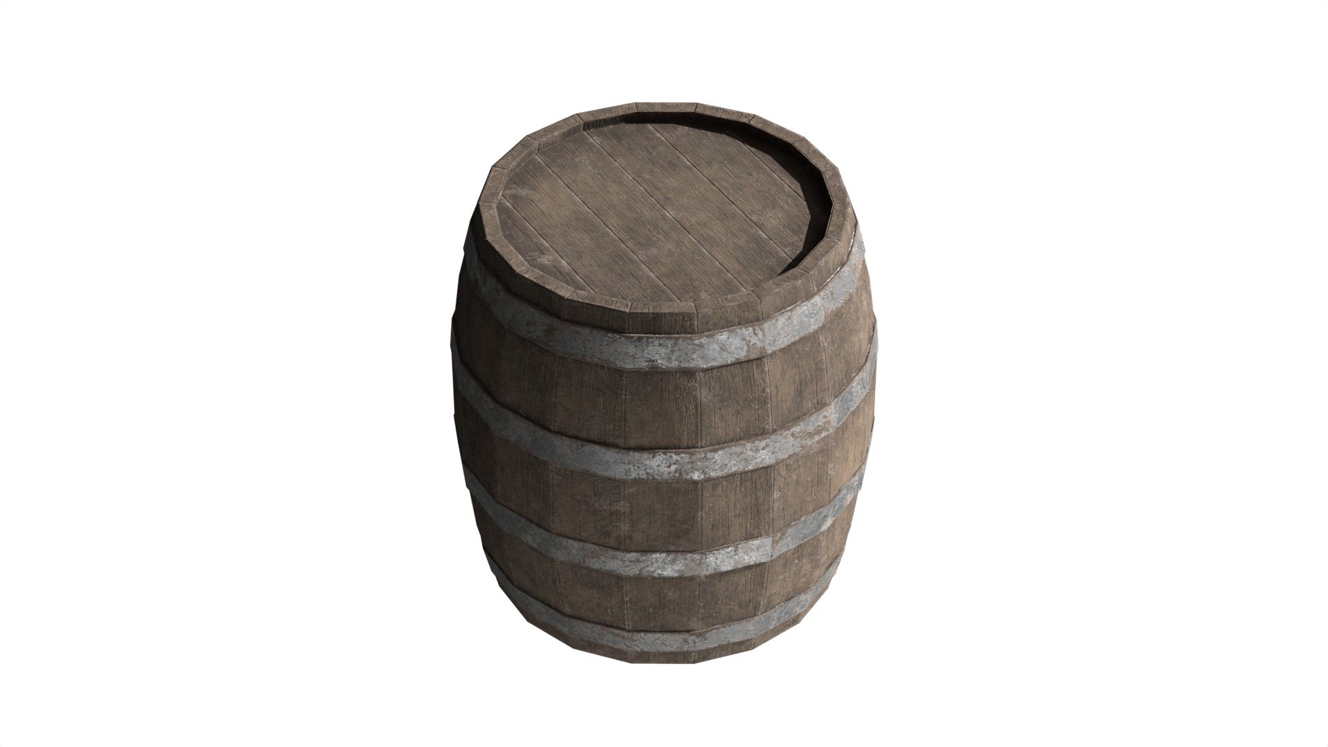3D Old Wooden Barrel - TurboSquid 2005247