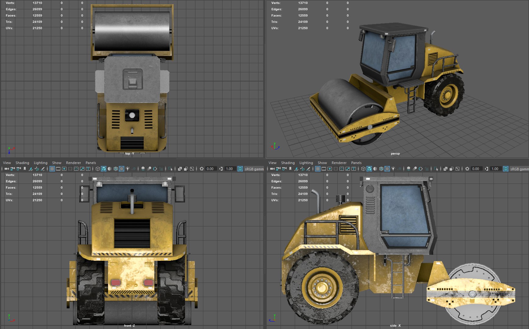 Road Roller Model - TurboSquid 2134734