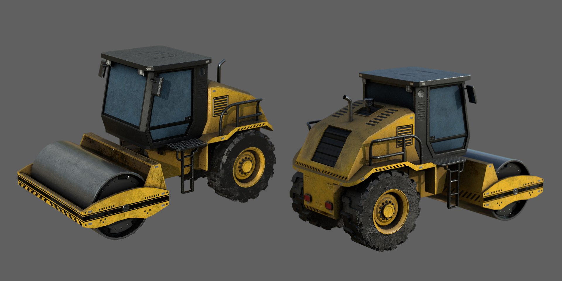 Road Roller Model - TurboSquid 2134734