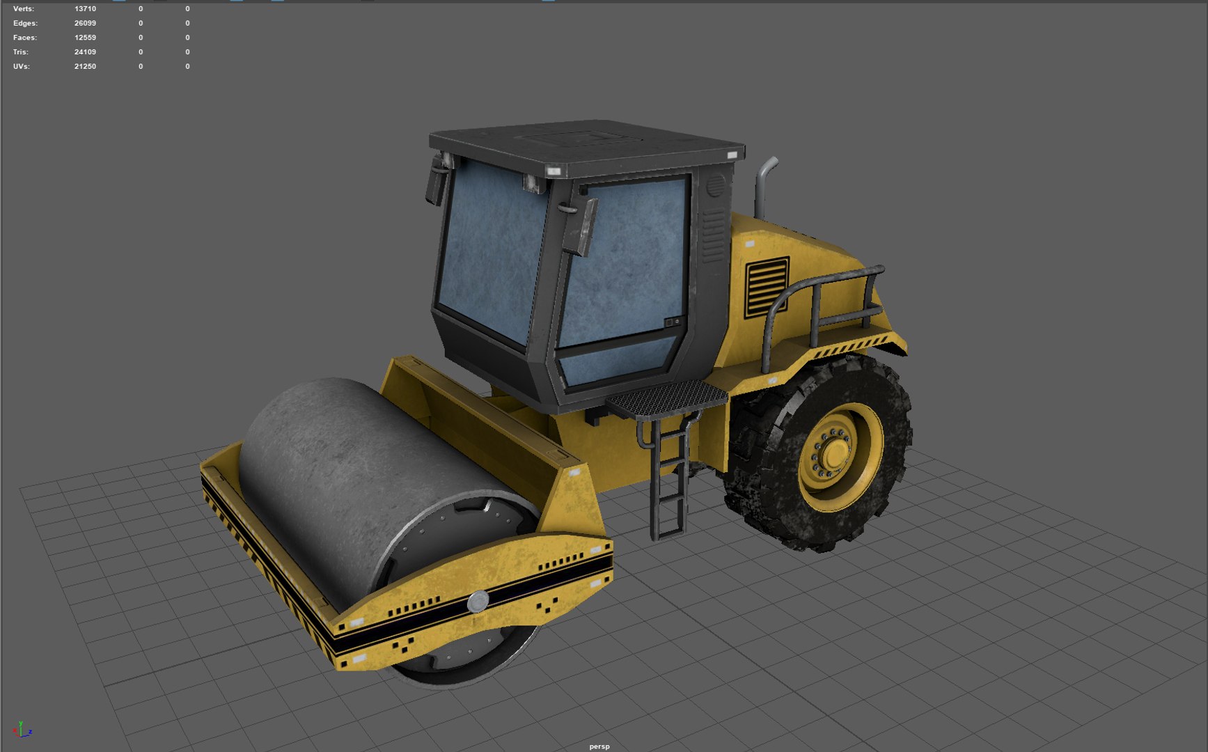 Road Roller Model - TurboSquid 2134734