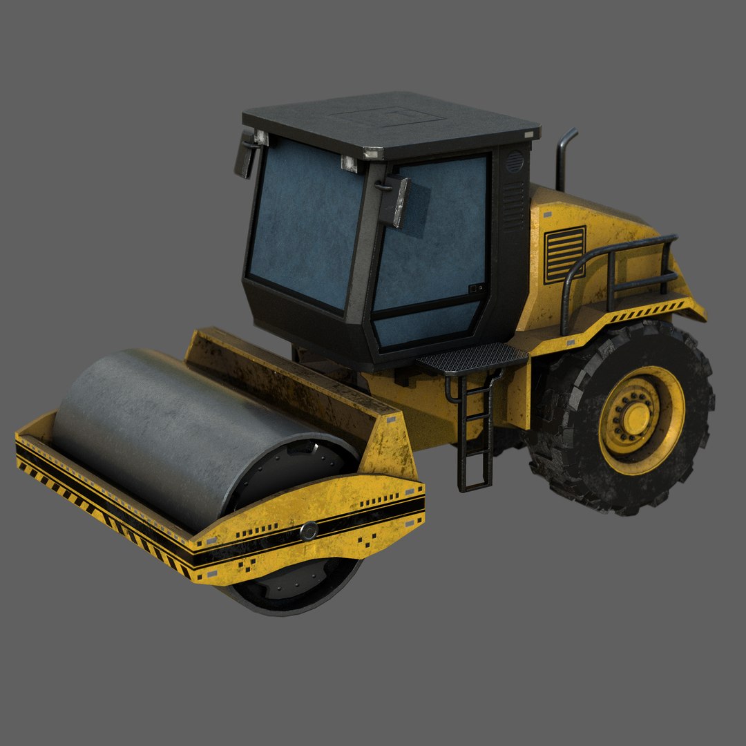 Road Roller Model - TurboSquid 2134734