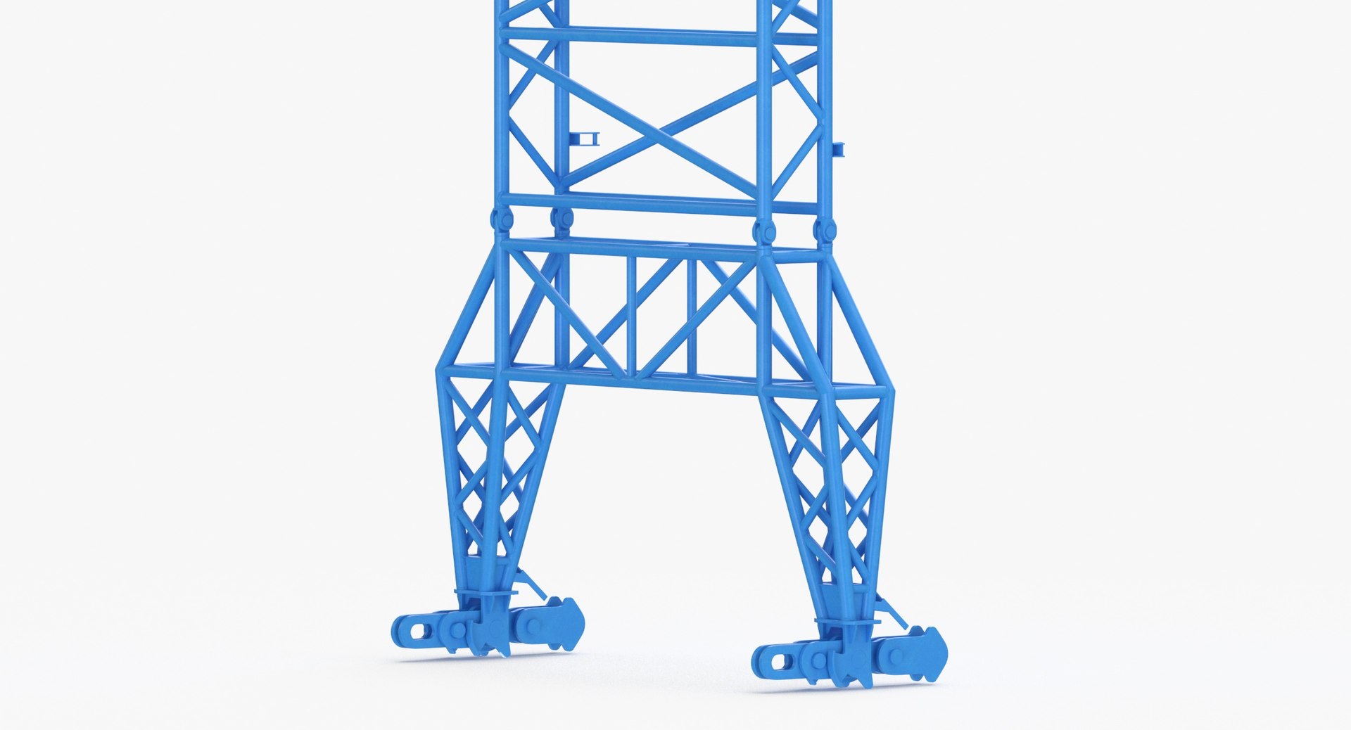 Crane Guiding Frame Floating Ballast Blue 3D Model - TurboSquid 2104710
