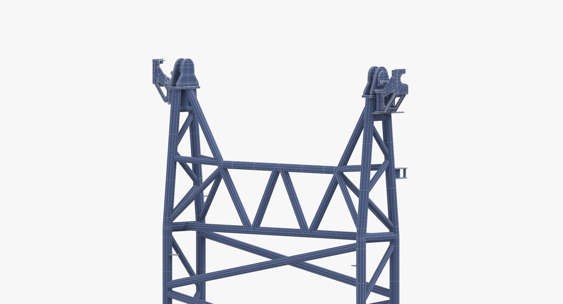 Crane Guiding Frame Floating Ballast Blue 3D Model - TurboSquid 2104710