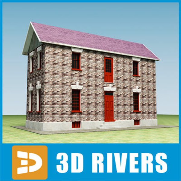 max small town house building