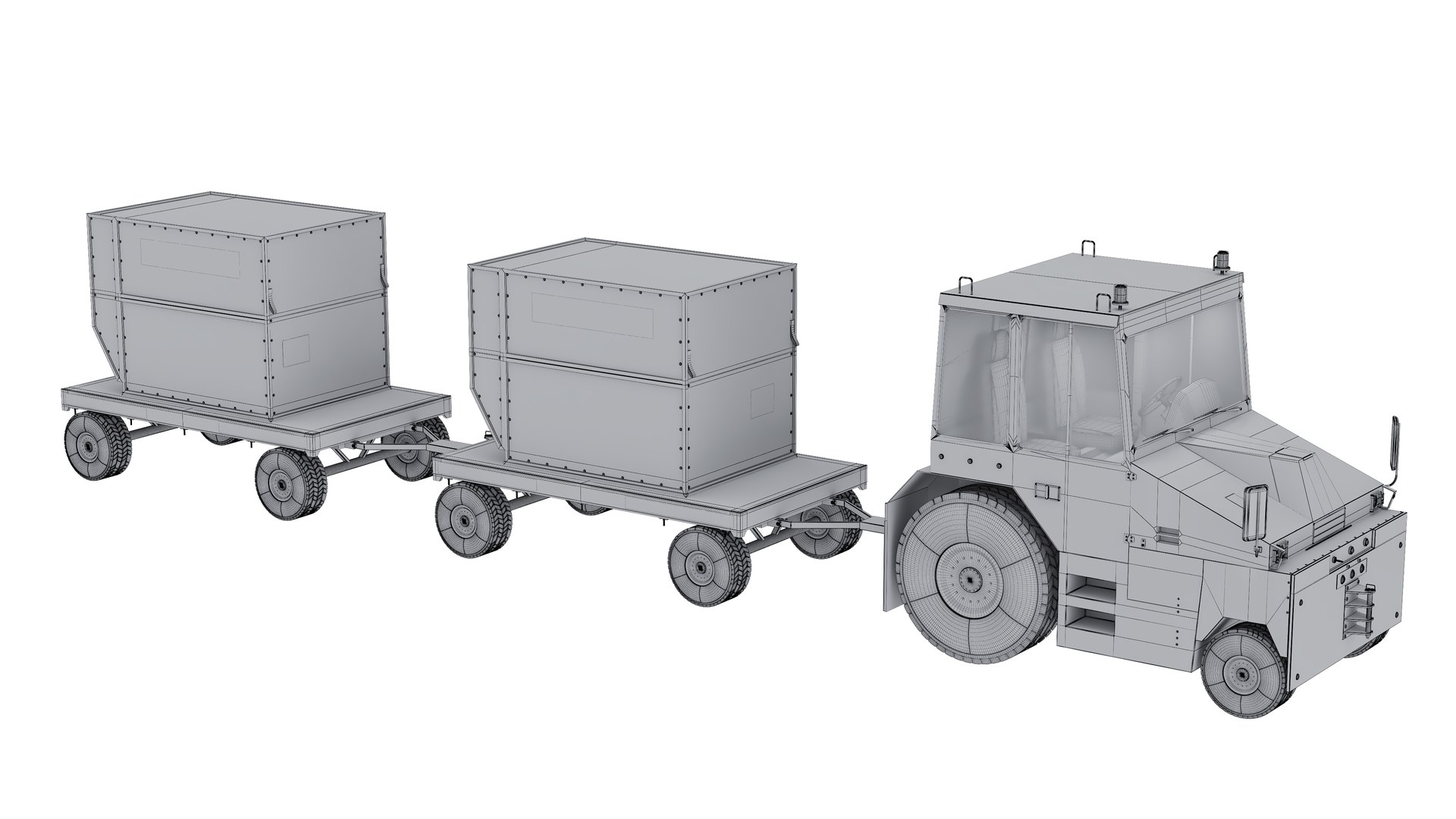 Baggage Tow Tractor 3D Model - TurboSquid 2334495