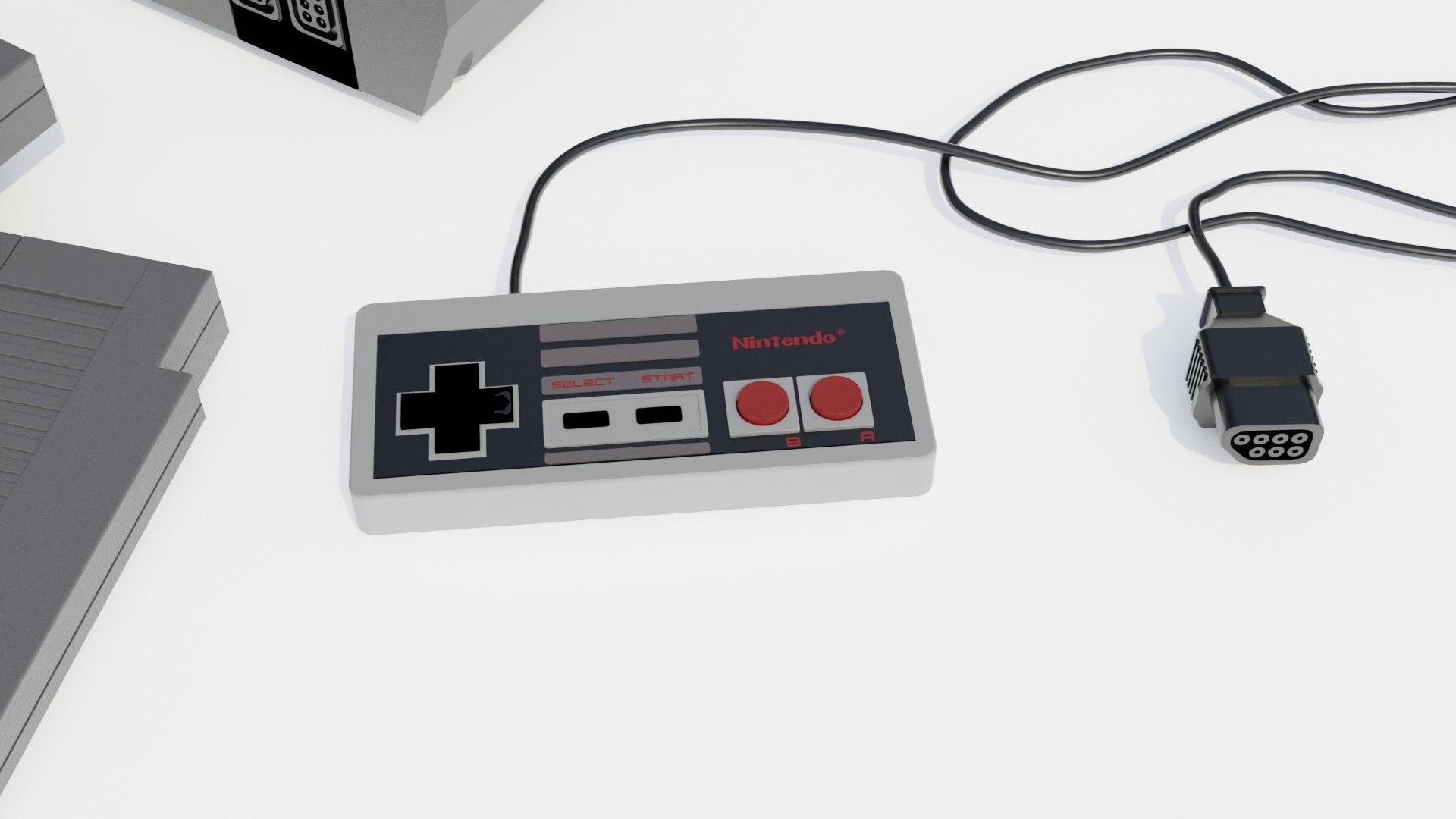 3D Nintendo Entertainment NAS Console Controllers And Catridges Model ...