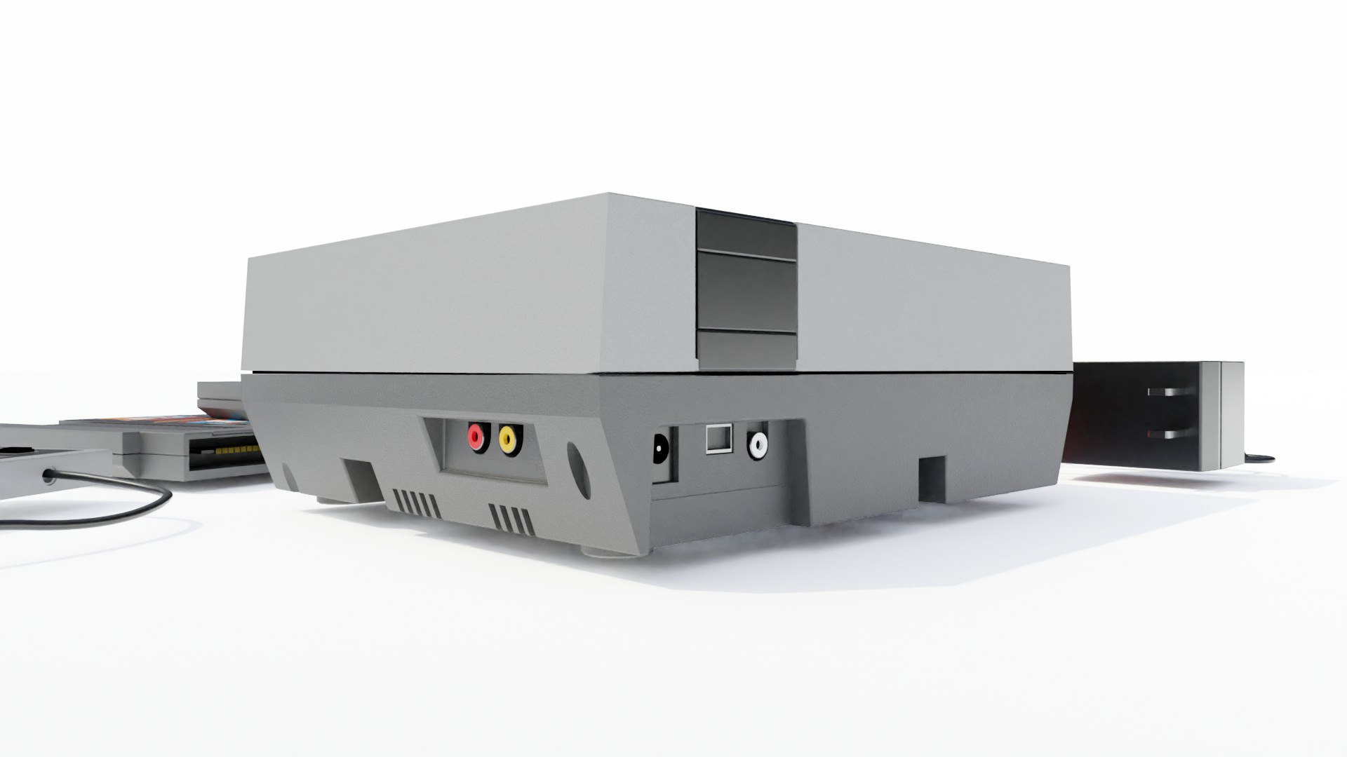 3D Nintendo Entertainment NAS Console Controllers And Catridges Model ...