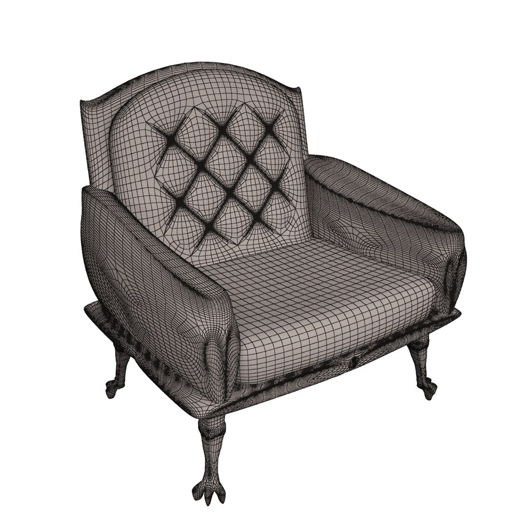 3d Model Chair Neoclassic