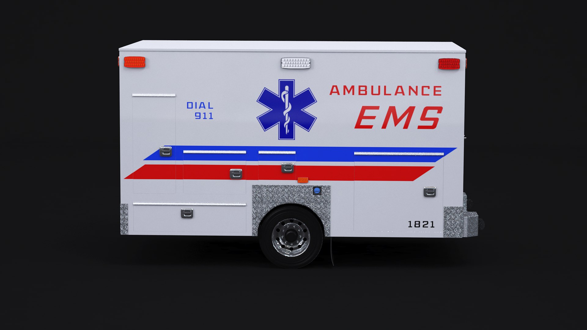 3D Ems Ambulance Box Model - TurboSquid 1537713