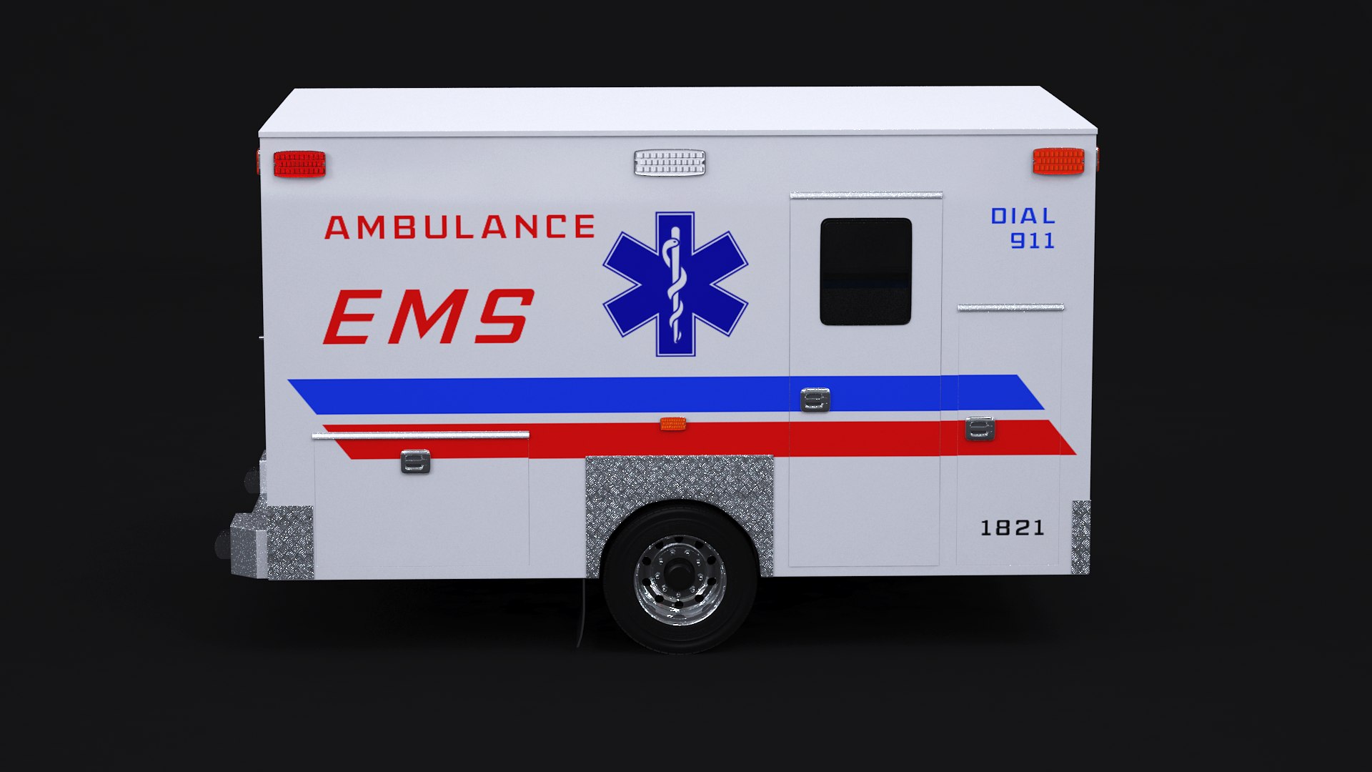 3D Ems Ambulance Box Model - TurboSquid 1537713