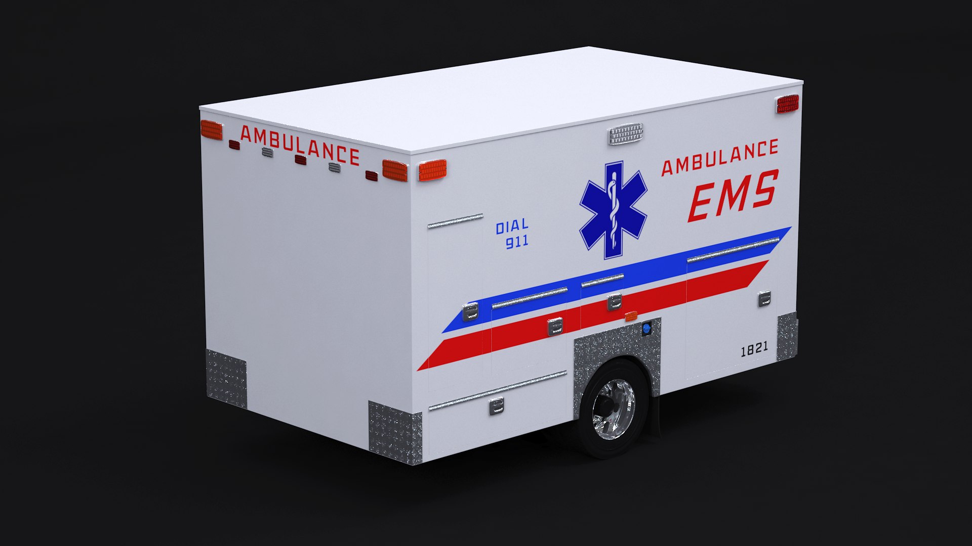 3D Ems Ambulance Box Model - TurboSquid 1537713