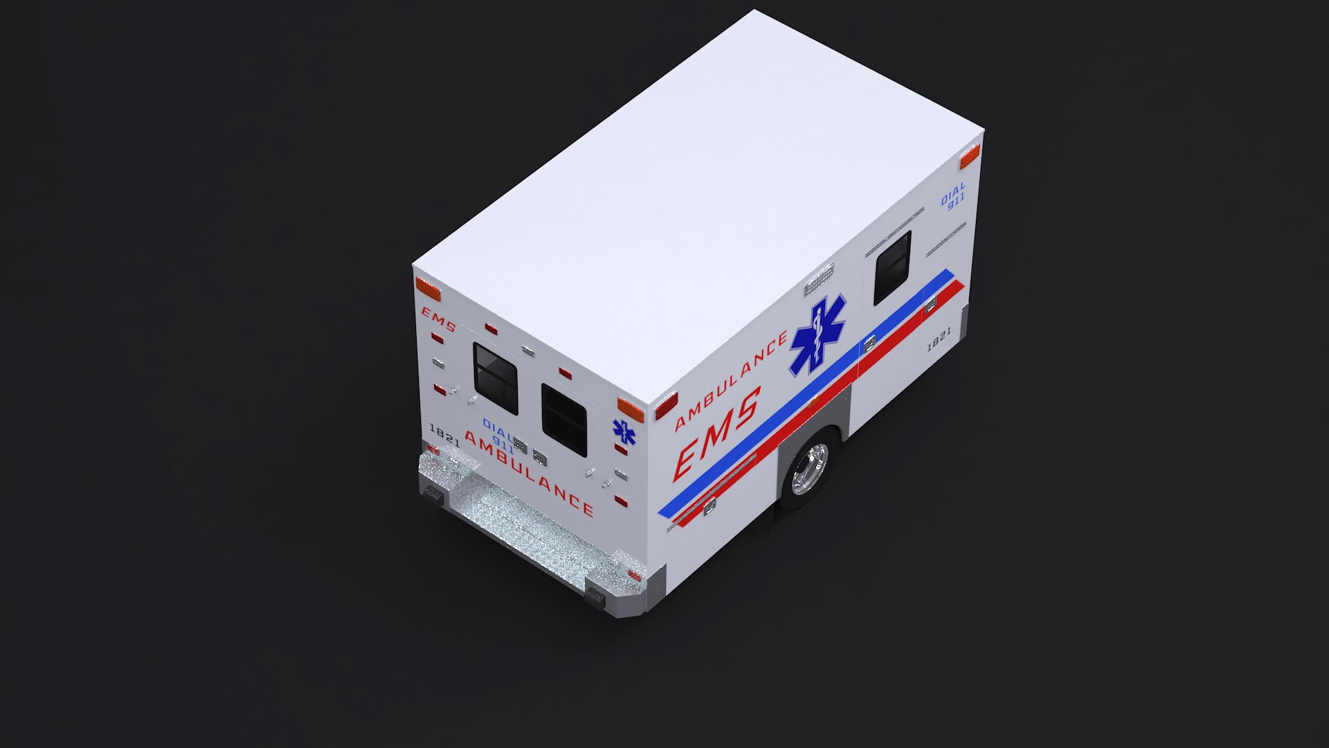 3D Ems Ambulance Box Model - TurboSquid 1537713