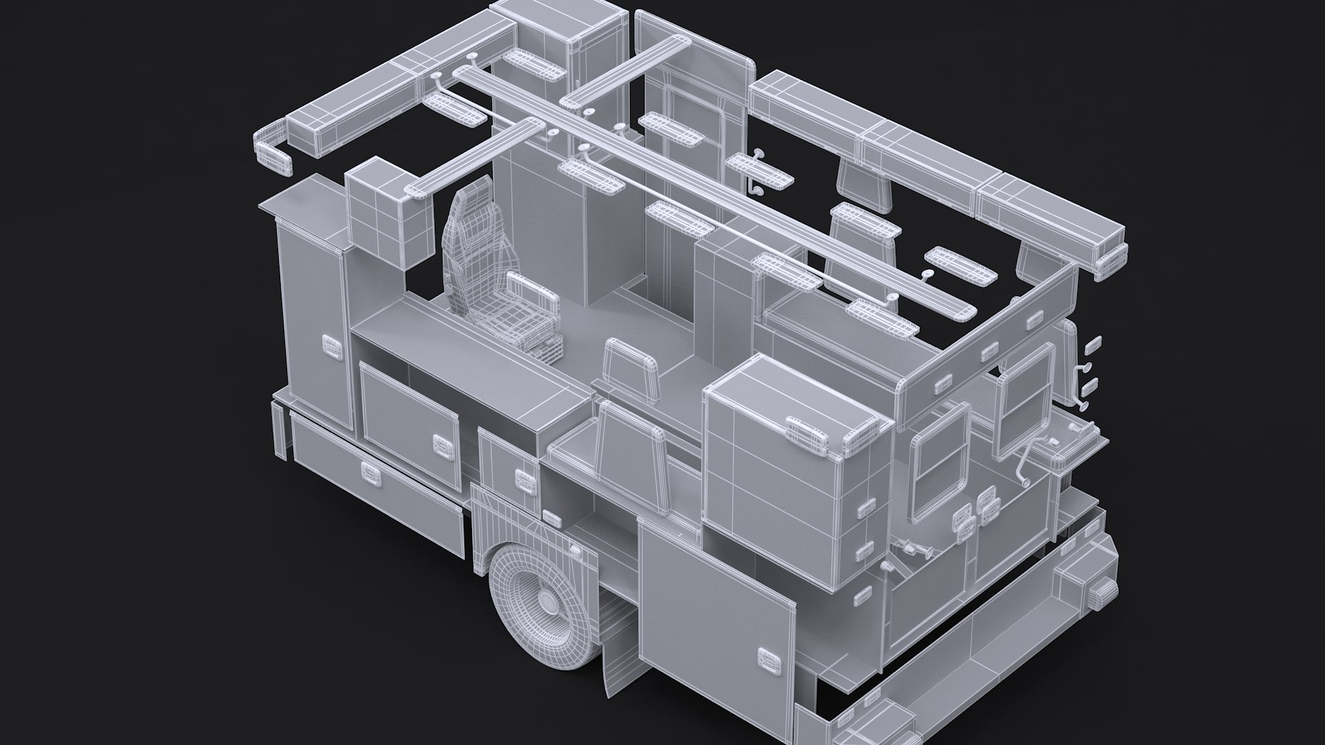 3D Ems Ambulance Box Model - TurboSquid 1537713