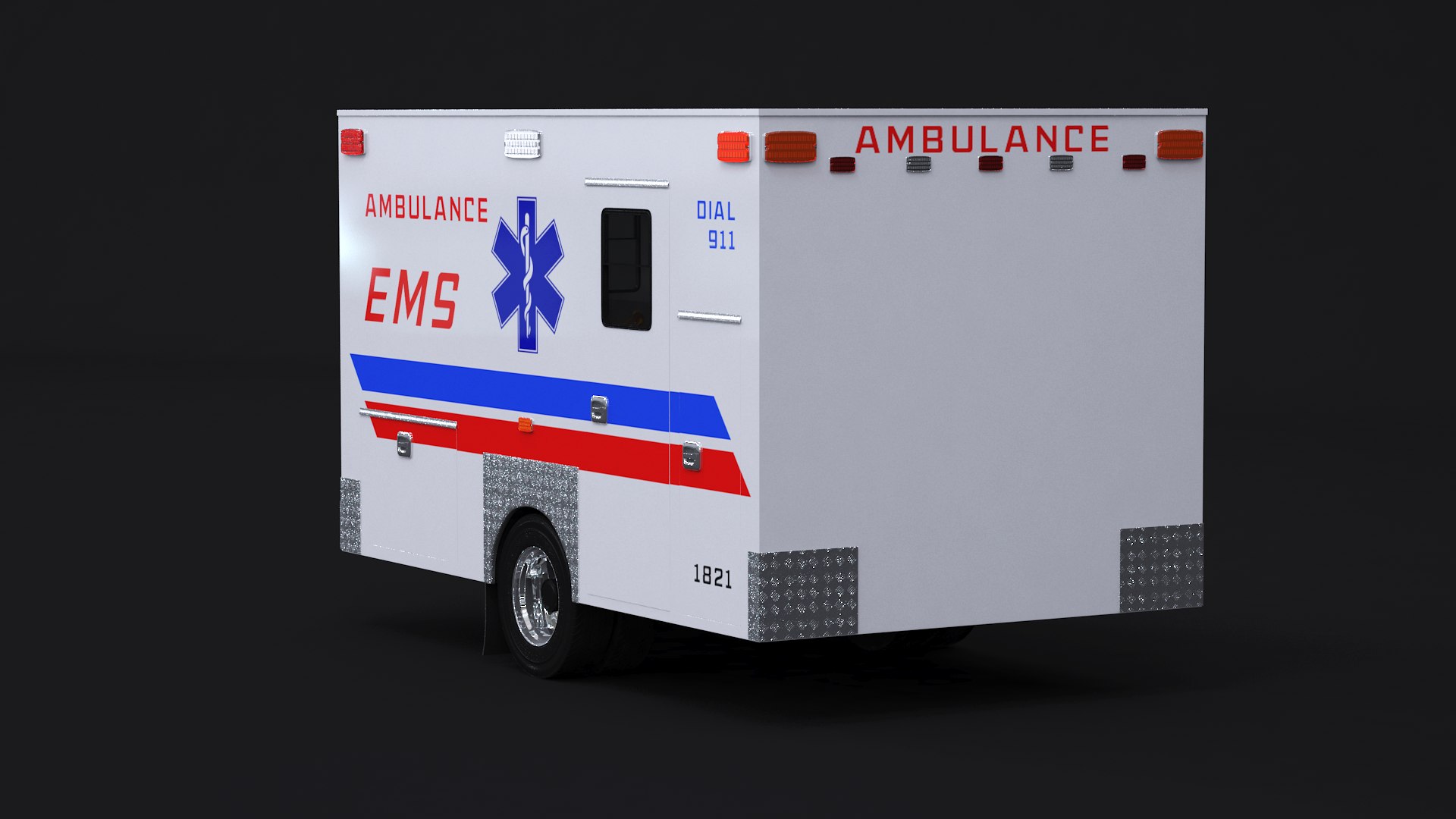 3D Ems Ambulance Box Model - TurboSquid 1537713