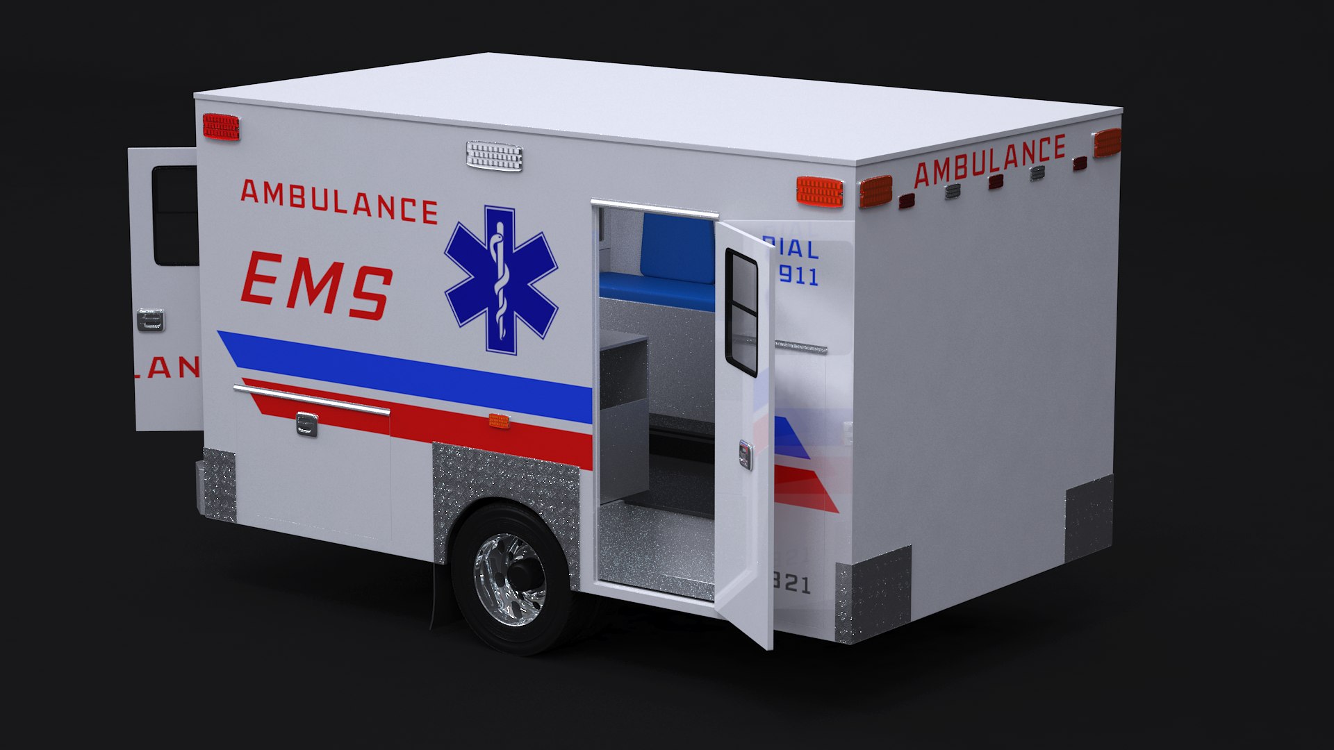3D Ems Ambulance Box Model - TurboSquid 1537713