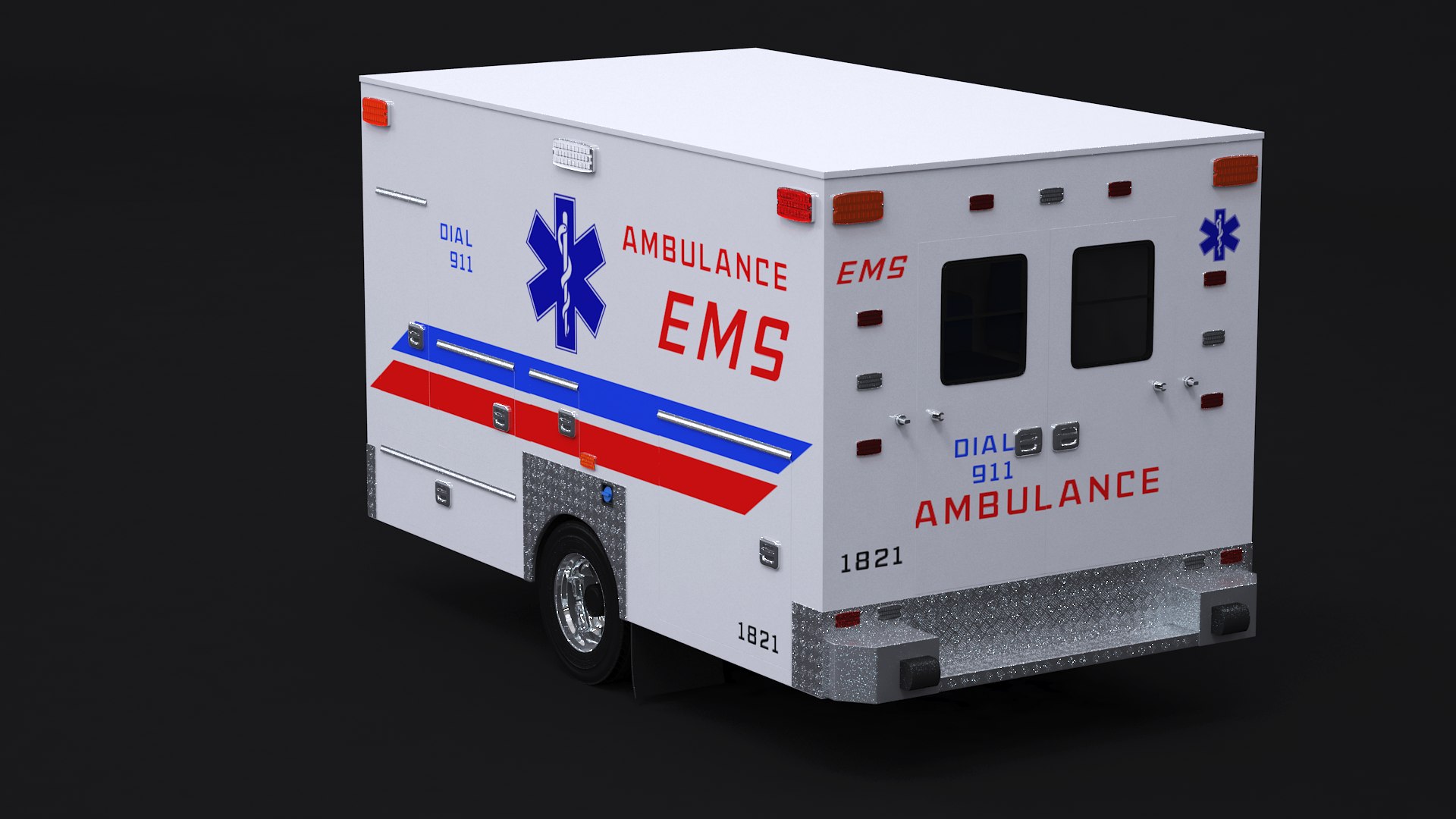 3D Ems Ambulance Box Model - TurboSquid 1537713