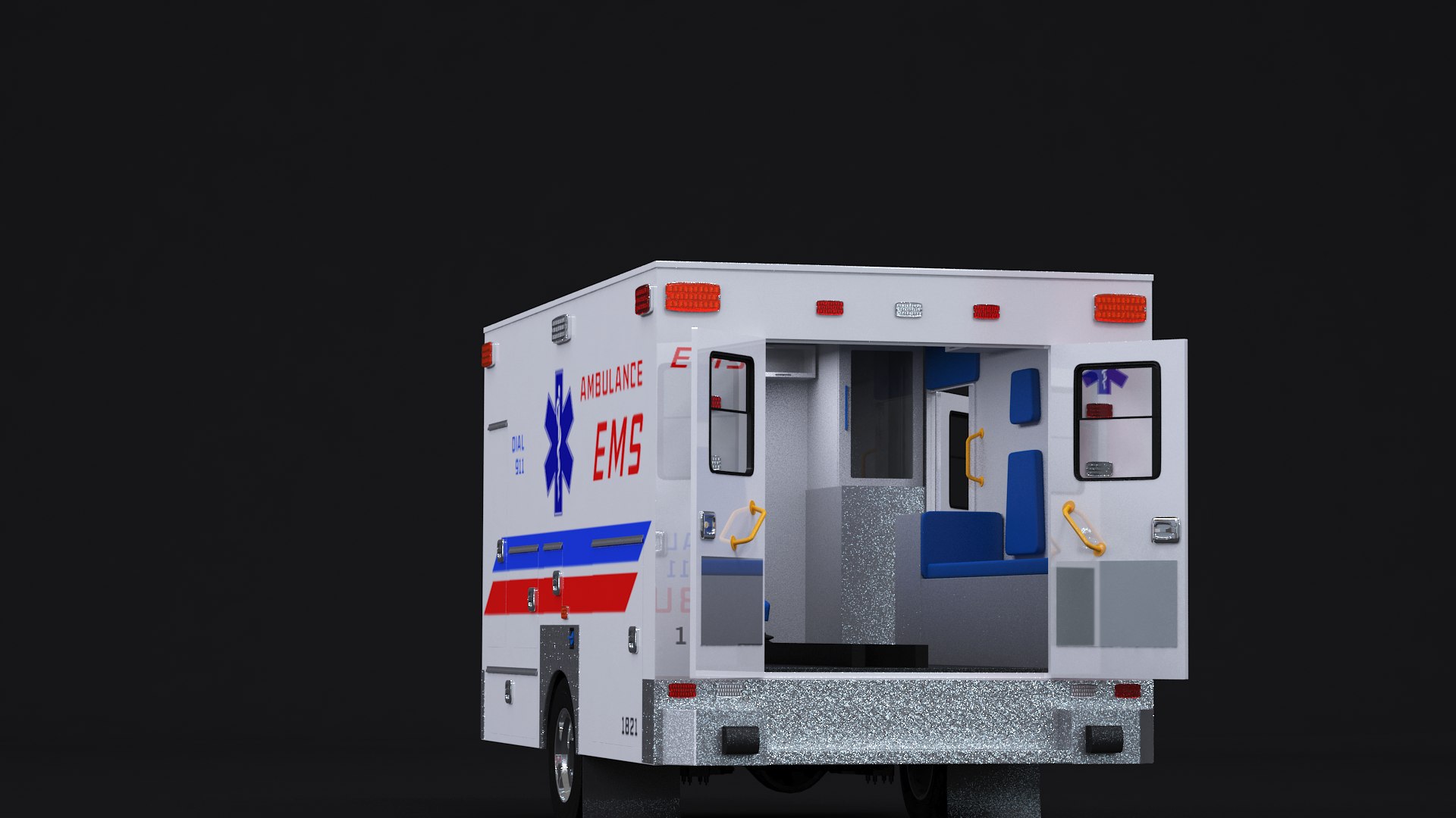 3D Ems Ambulance Box Model - TurboSquid 1537713