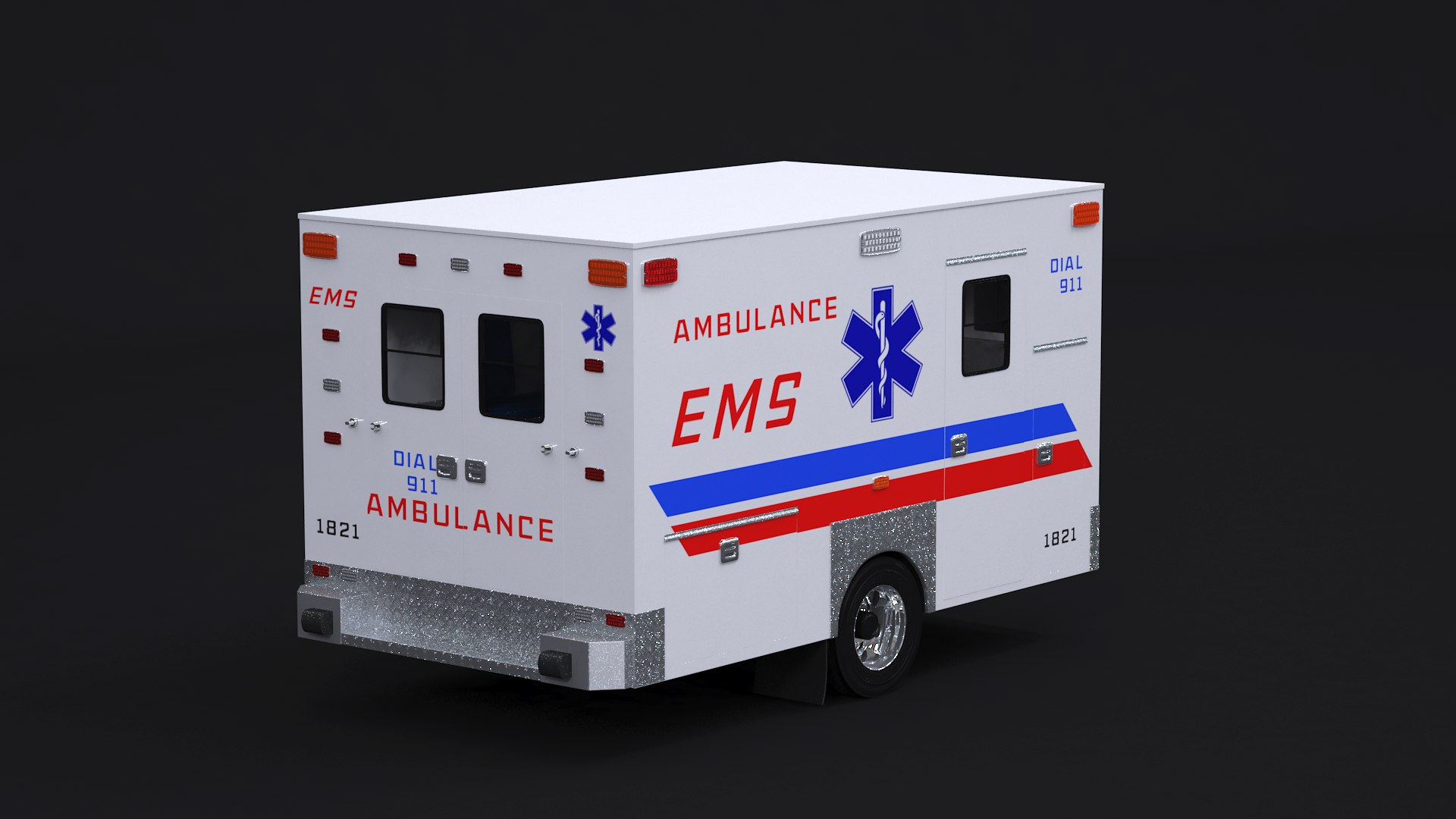 3D Ems Ambulance Box Model - TurboSquid 1537713