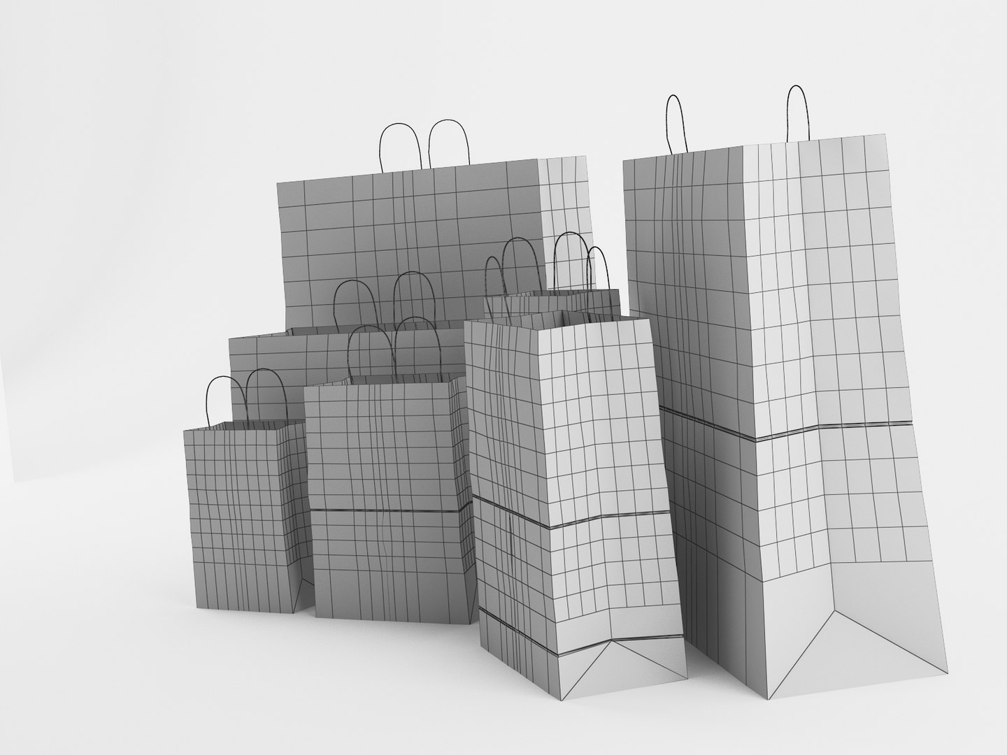 3D Paper Bags Gral1 - TurboSquid 1190196