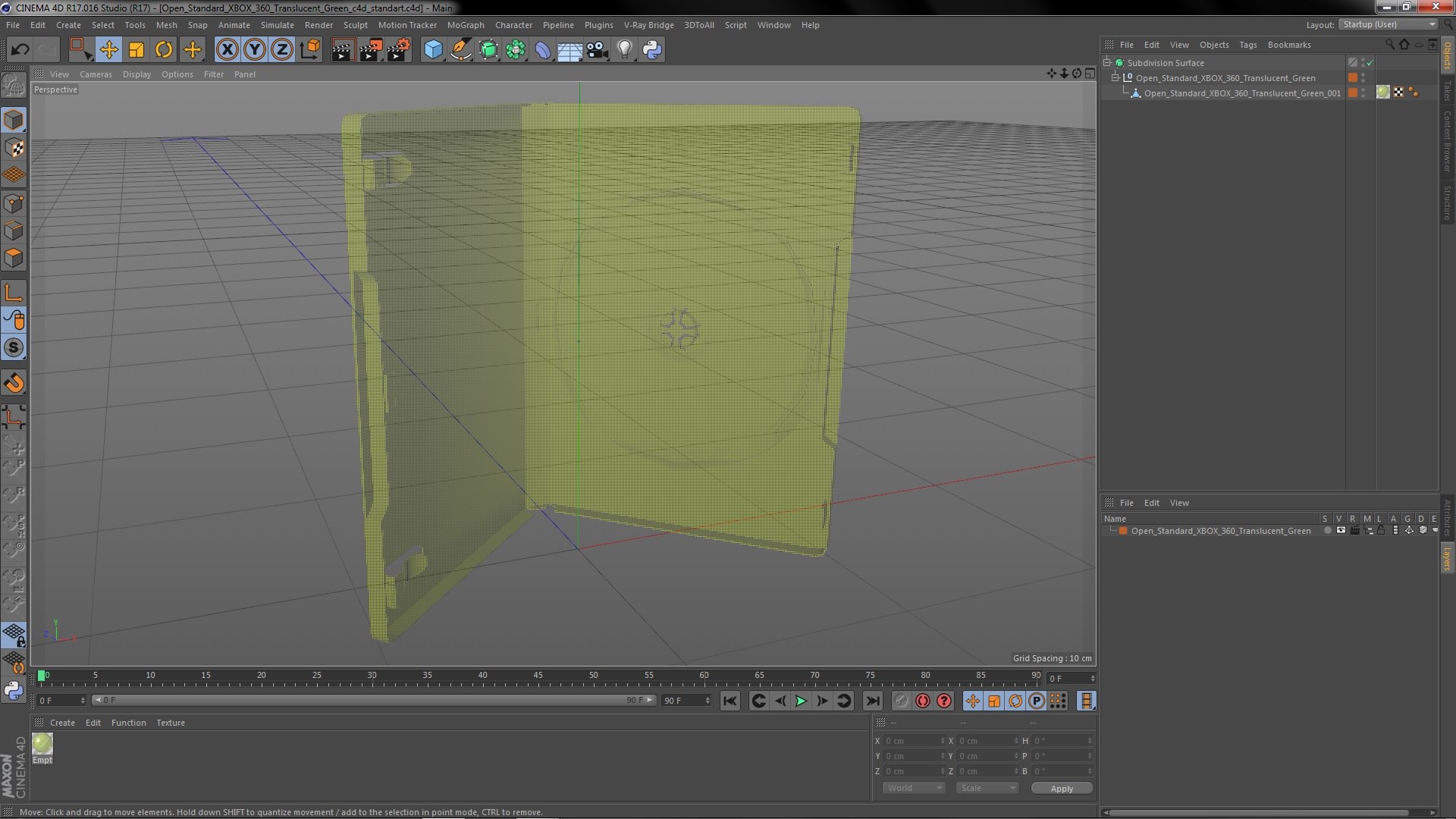 Open Standard XBOX 360 Translucent Green 3D model - TurboSquid 2088561