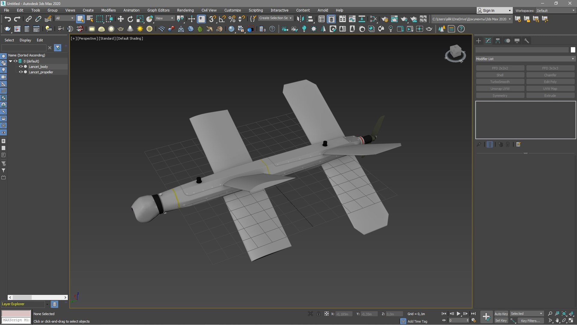 3D ZALA LANCET Kamikaze Attack Drone Low-poly - TurboSquid 2166187
