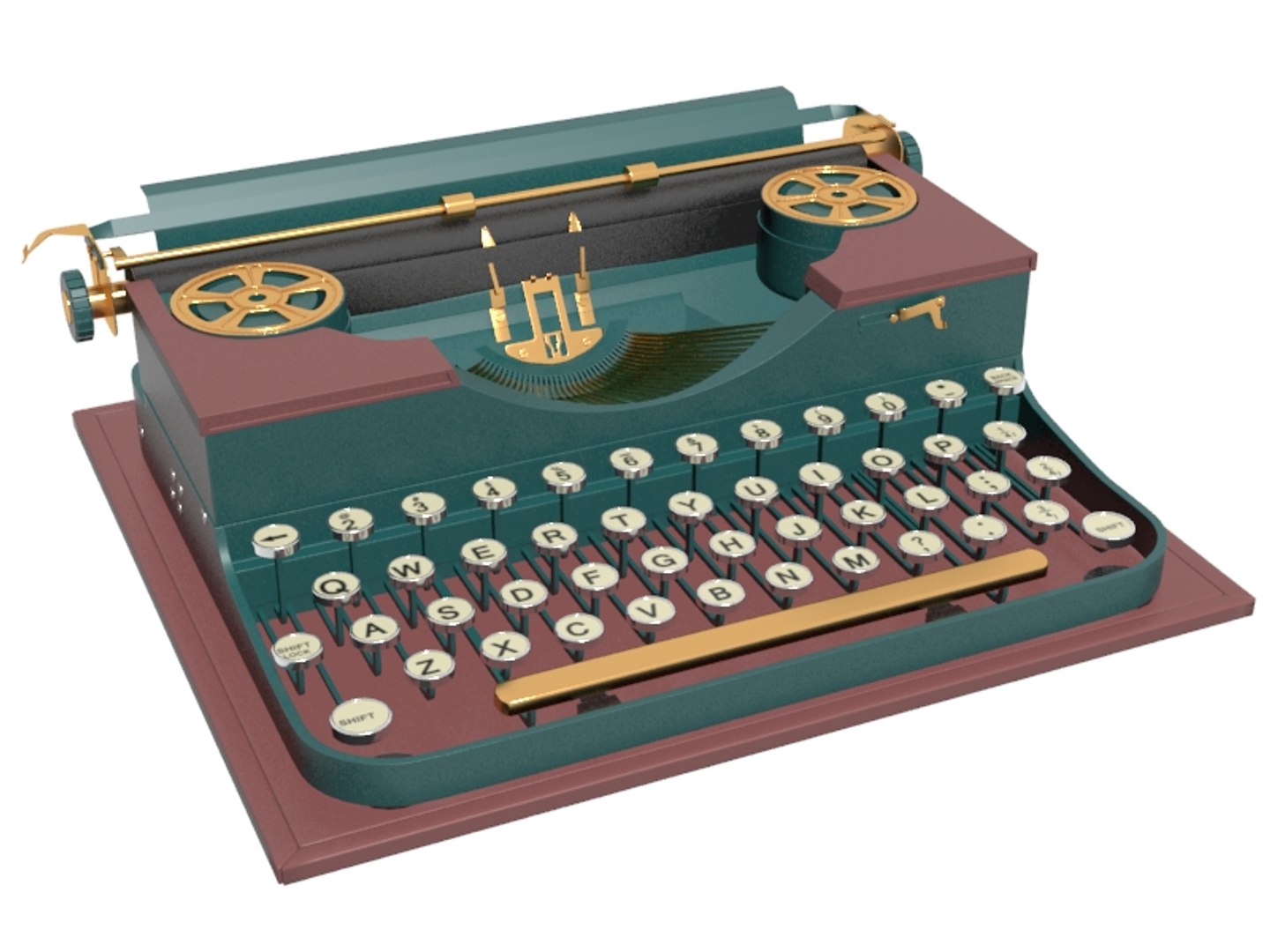 3D Typewriter Type Machine - TurboSquid 1556904
