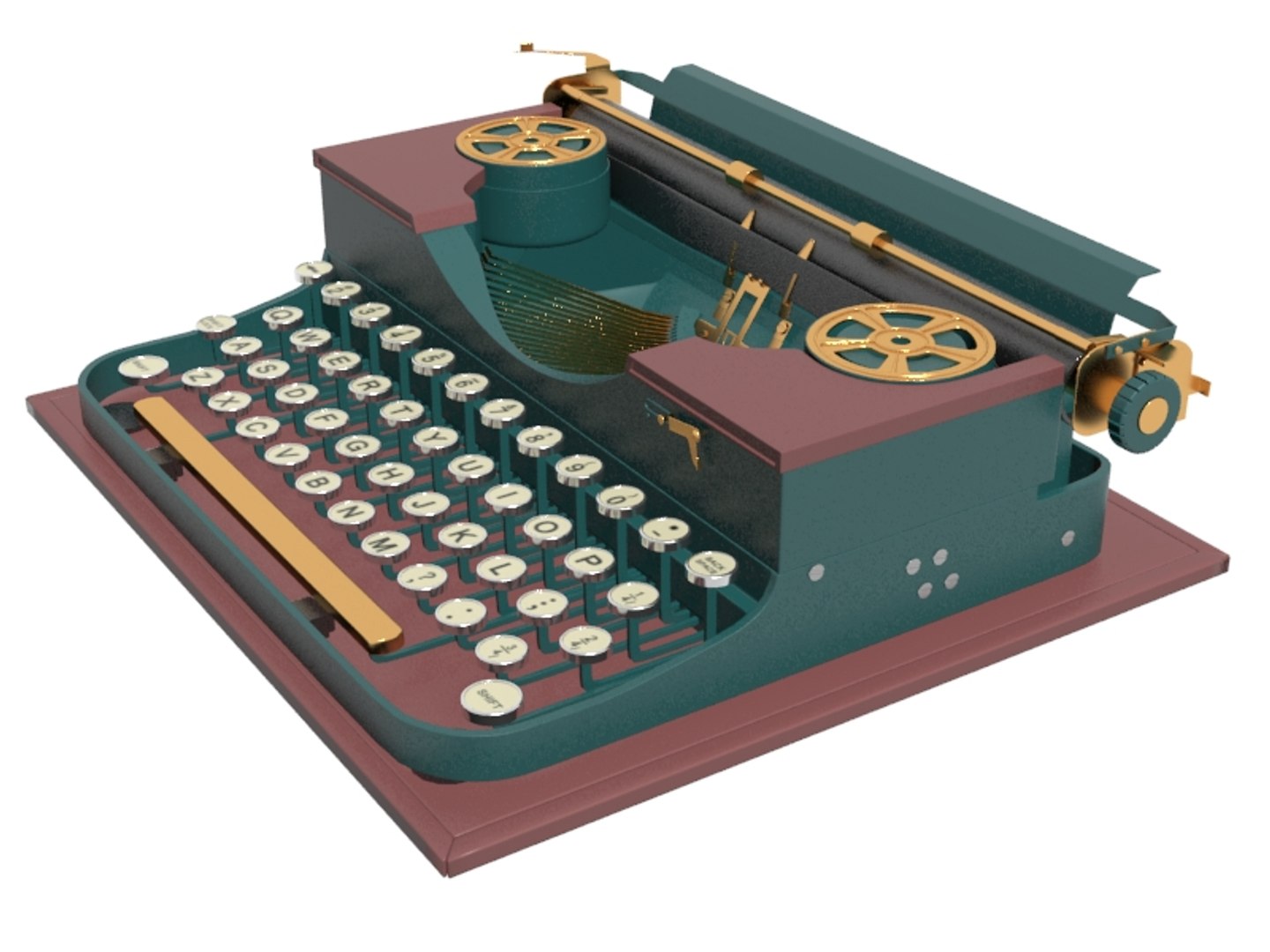 3D Typewriter Type Machine - TurboSquid 1556904