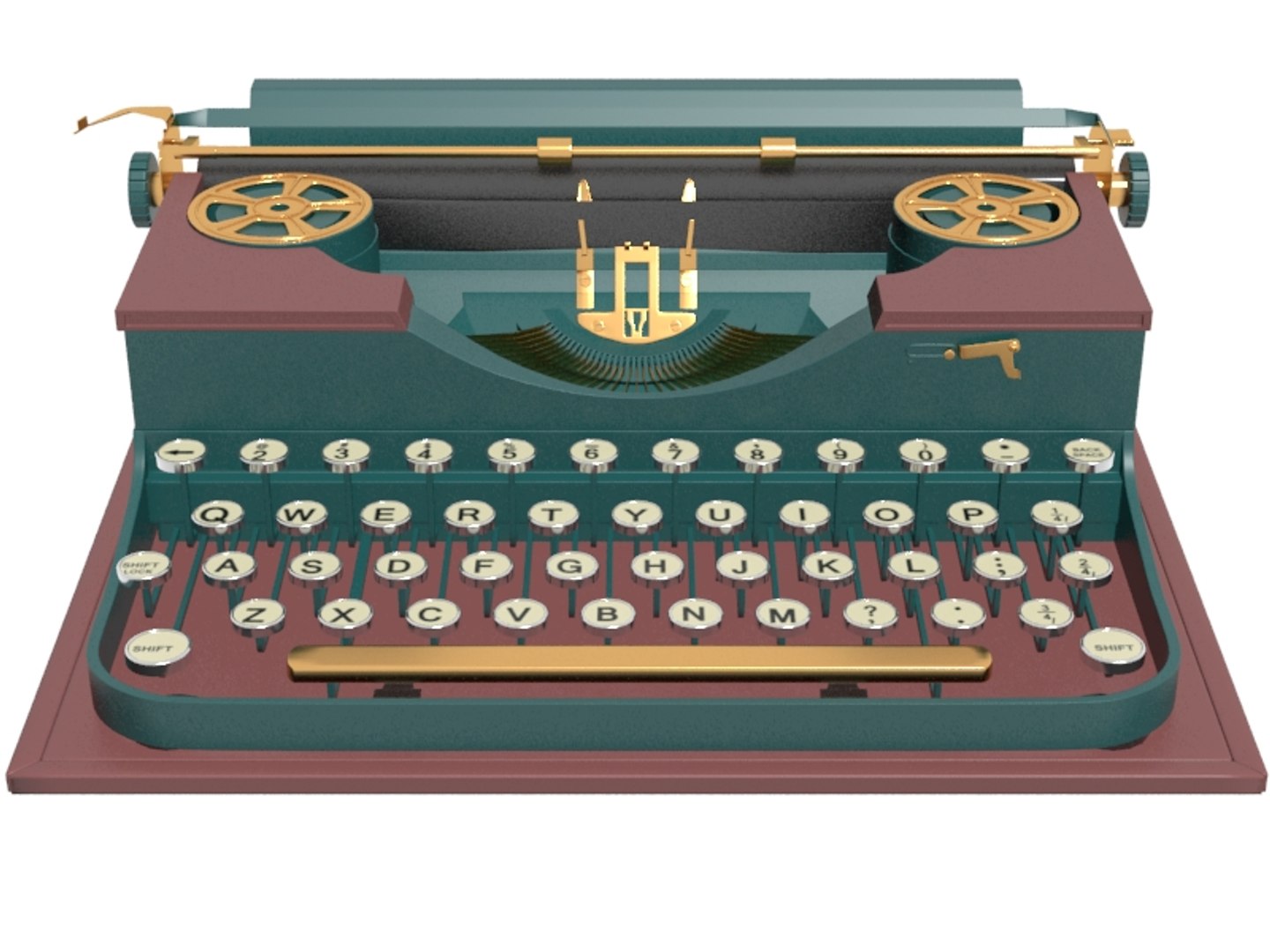 3D Typewriter Type Machine - TurboSquid 1556904