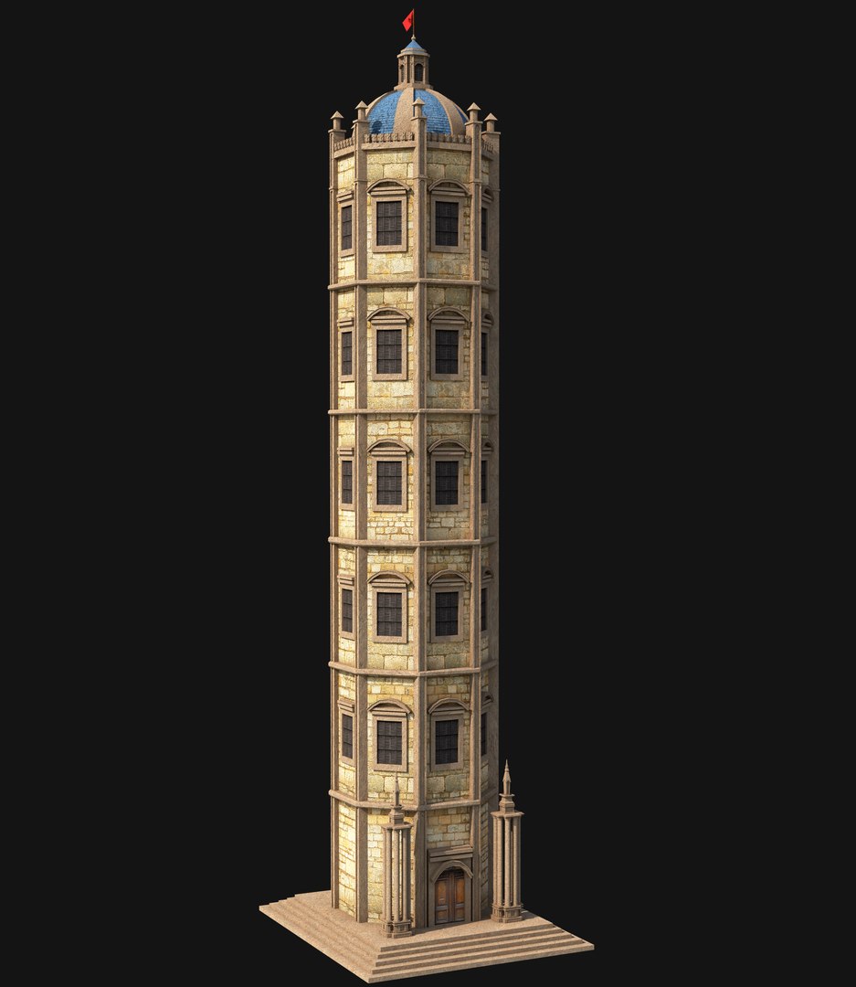 Blue Tower 3D model - TurboSquid 1880204