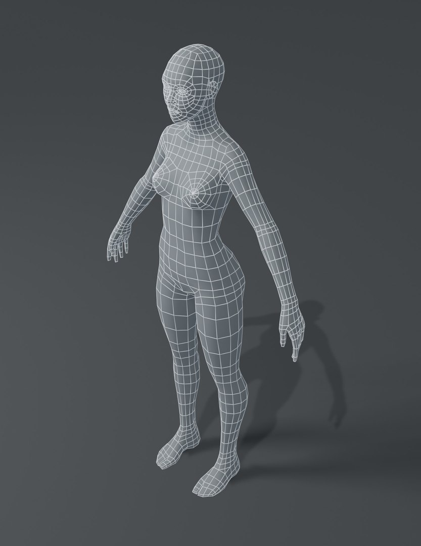 3D female body base mesh - TurboSquid 1516369