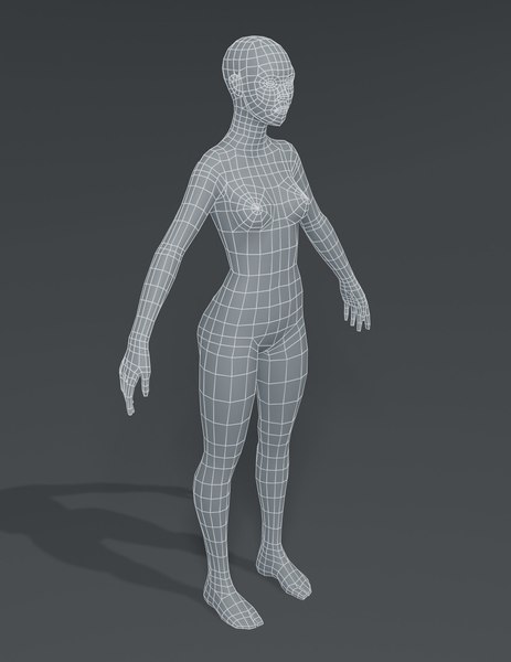 3D female body base mesh - TurboSquid 1516369