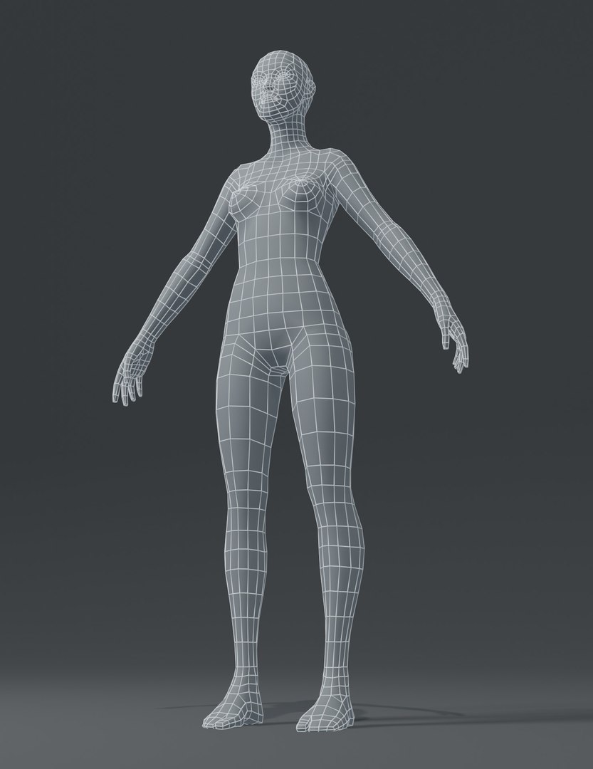 3D Female Body Base Mesh - TurboSquid 1516369