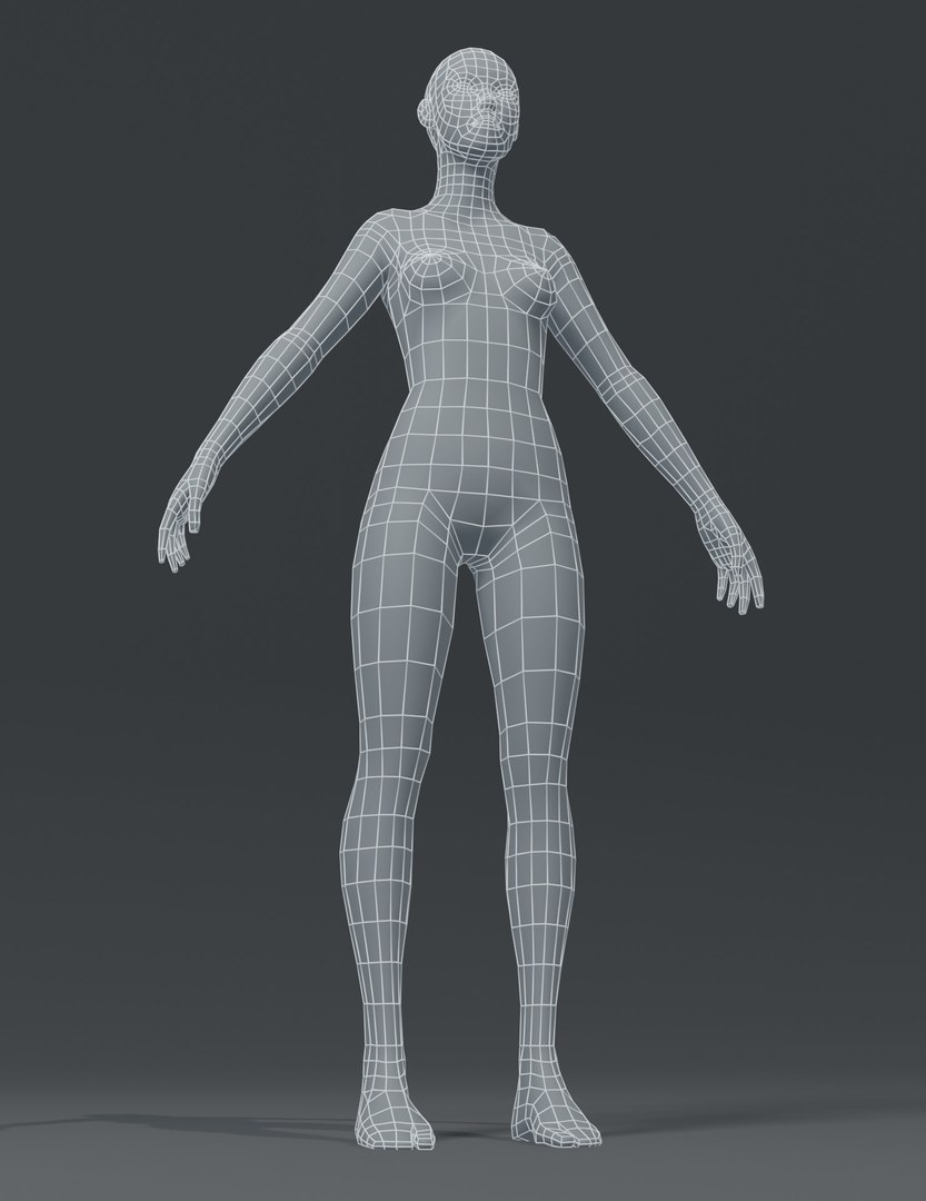 3D Female Body Base Mesh - TurboSquid 1516369