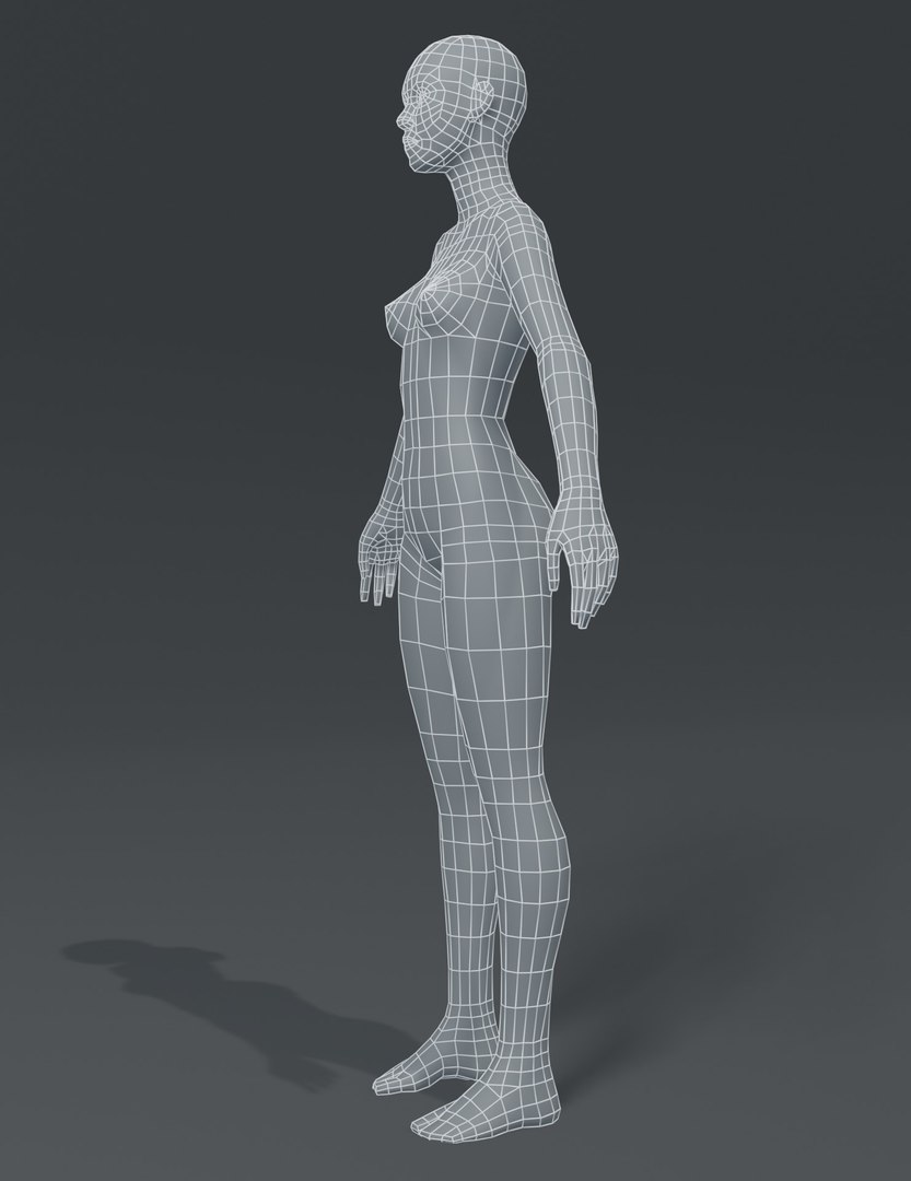 3D Female Body Base Mesh - TurboSquid 1516369