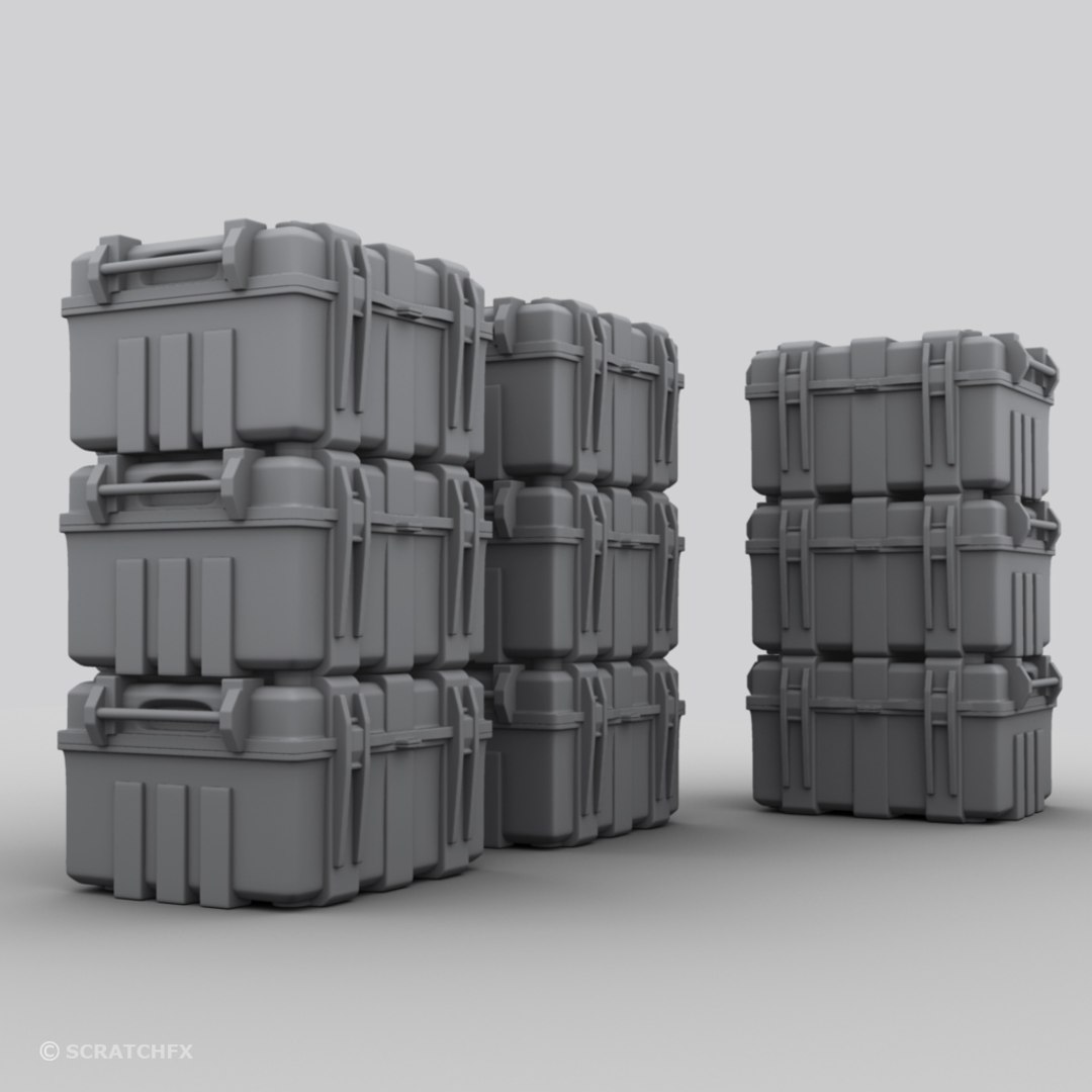3d military case set small