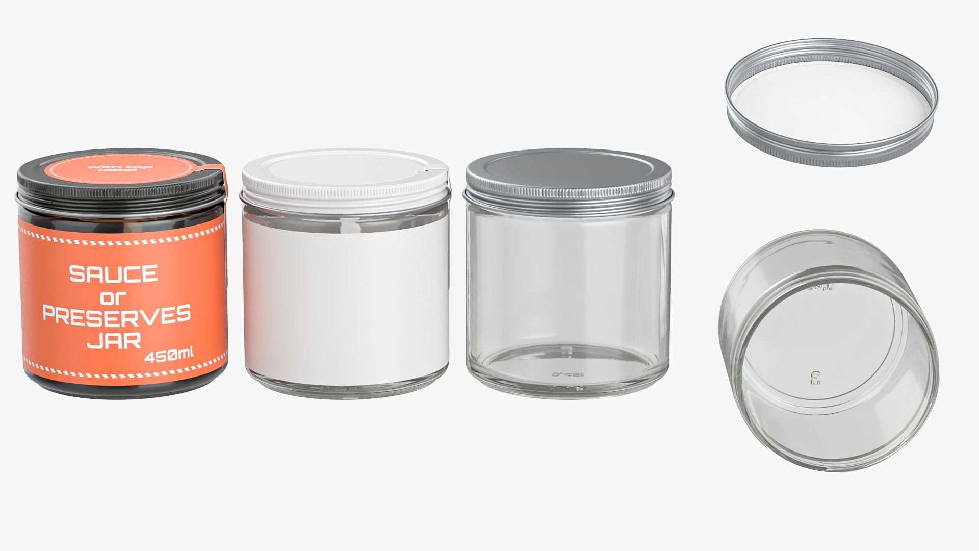 Sauce Jar 450ml Model - TurboSquid 2249747