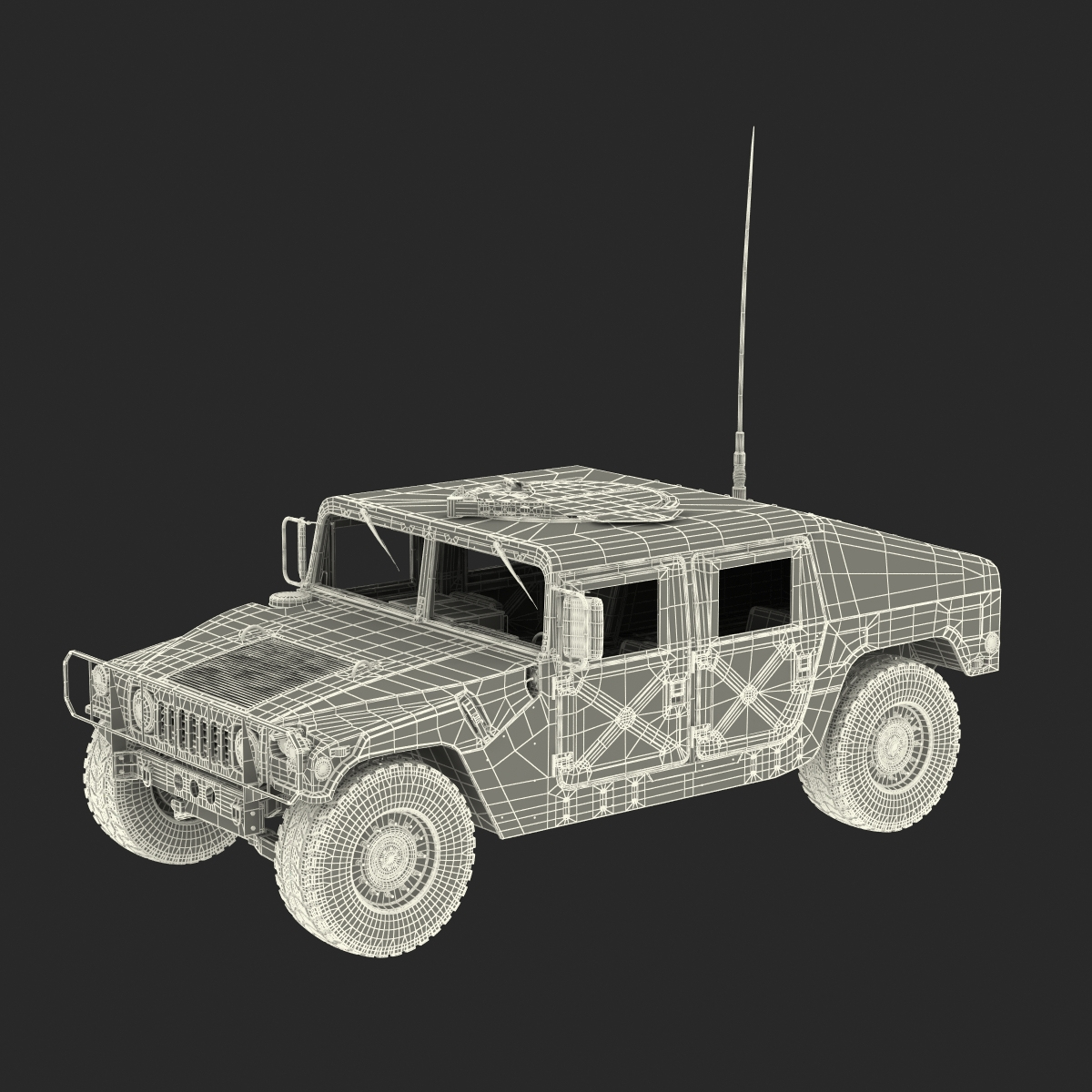 humvee desert 3d 3ds