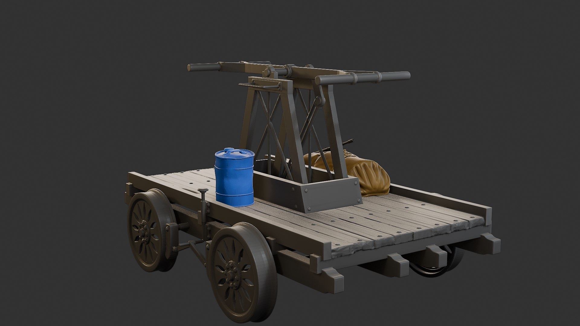 3D HandCar Railroad - TurboSquid 2458212