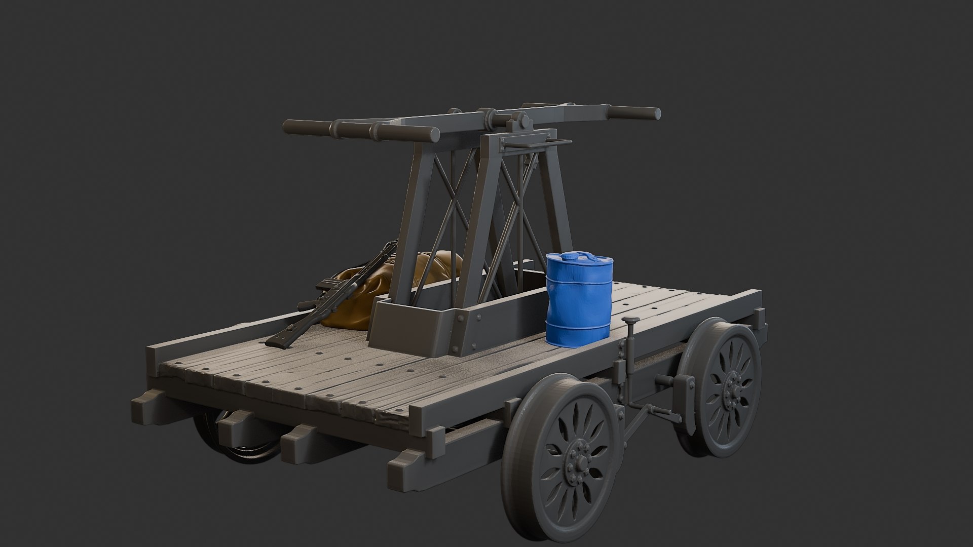 3D HandCar Railroad - TurboSquid 2458212