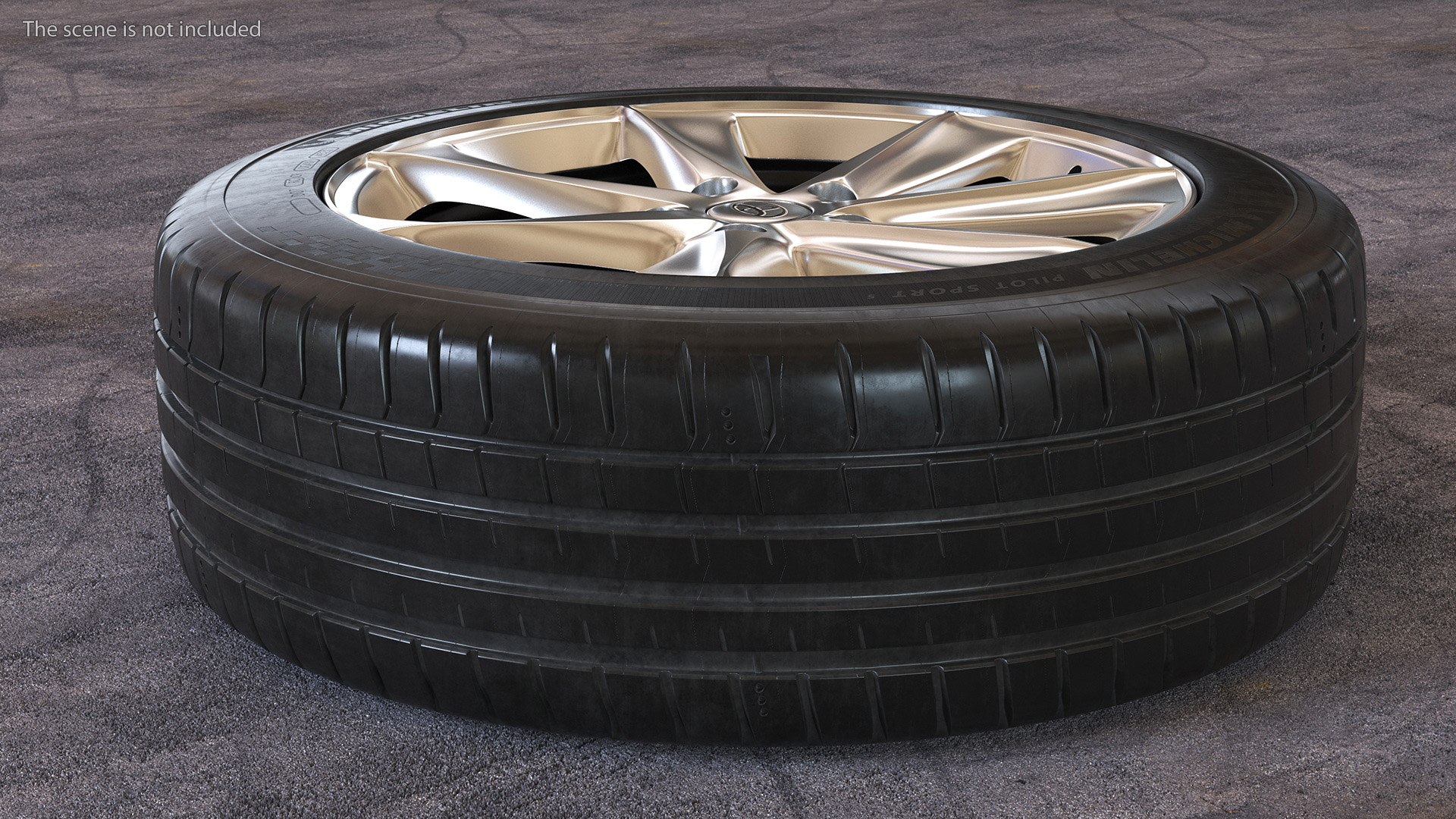 Toyota Silver Car Wheel Rim Carrying Michelin Tire 3D Model ...