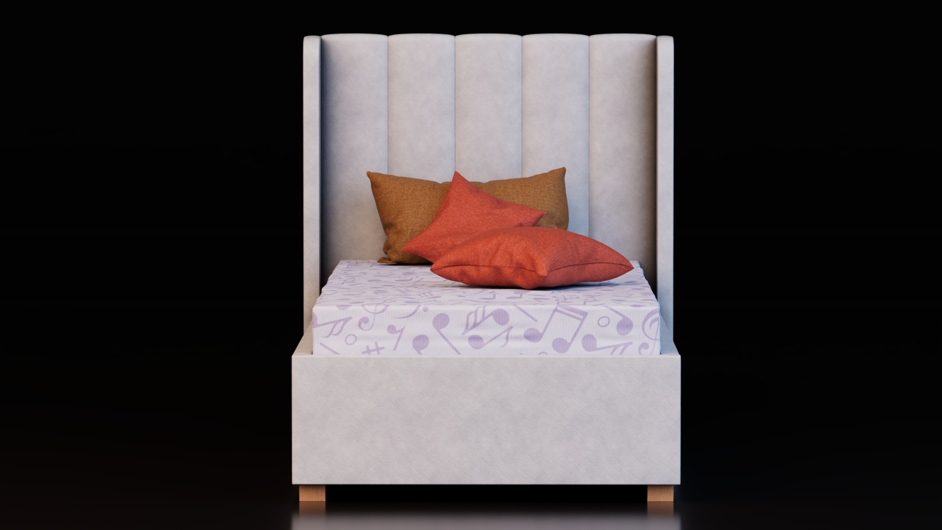 Modern Single Bed Model - TurboSquid 2433659