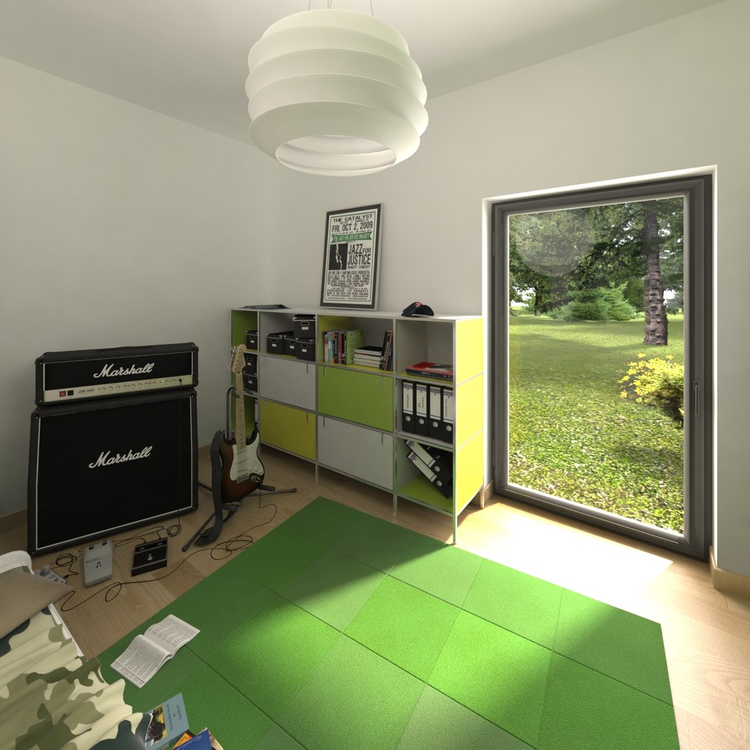 Boy Room Interior 3d Model