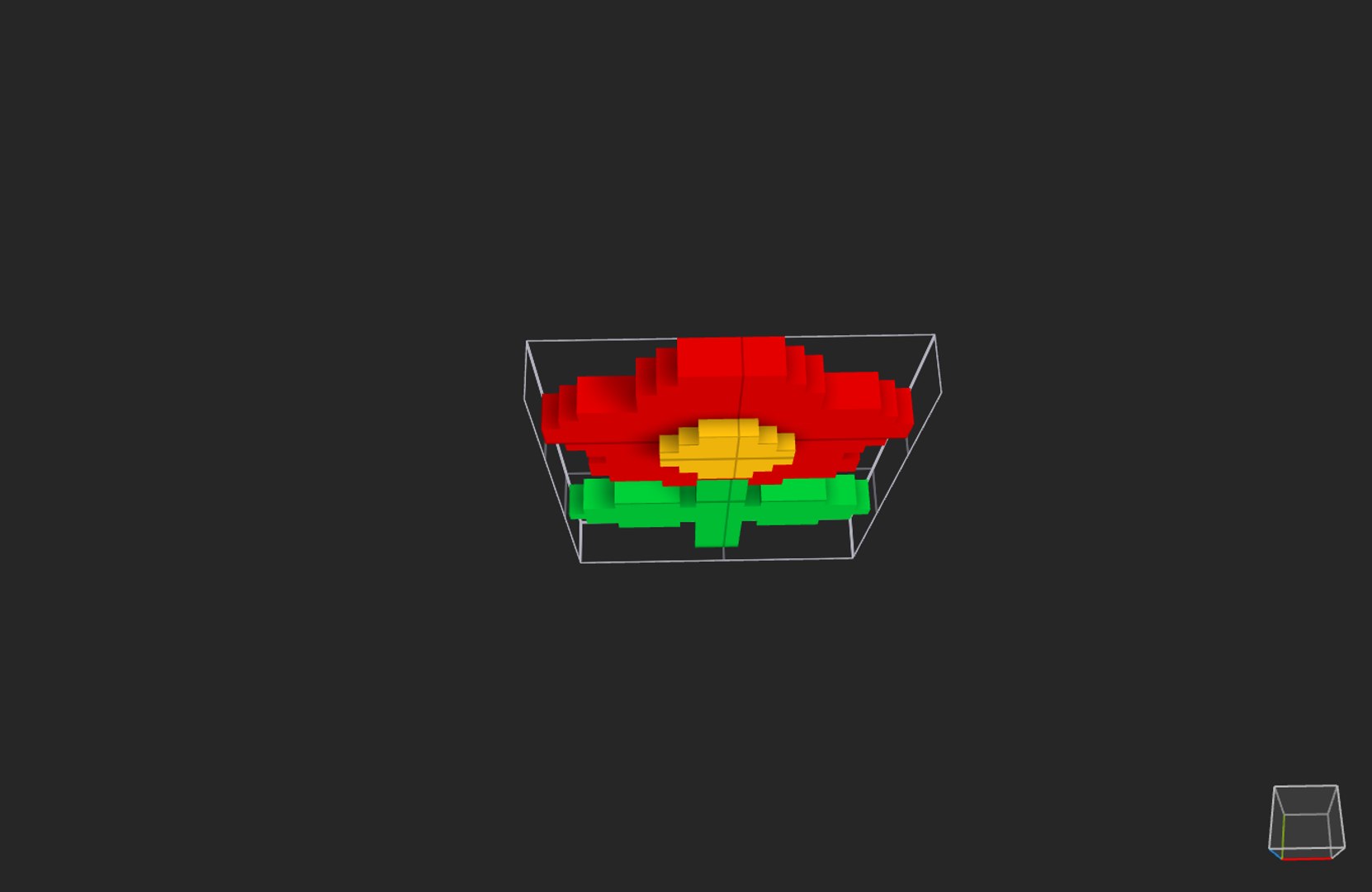 Red Flower Voxel Art 3D Model - TurboSquid 1417042