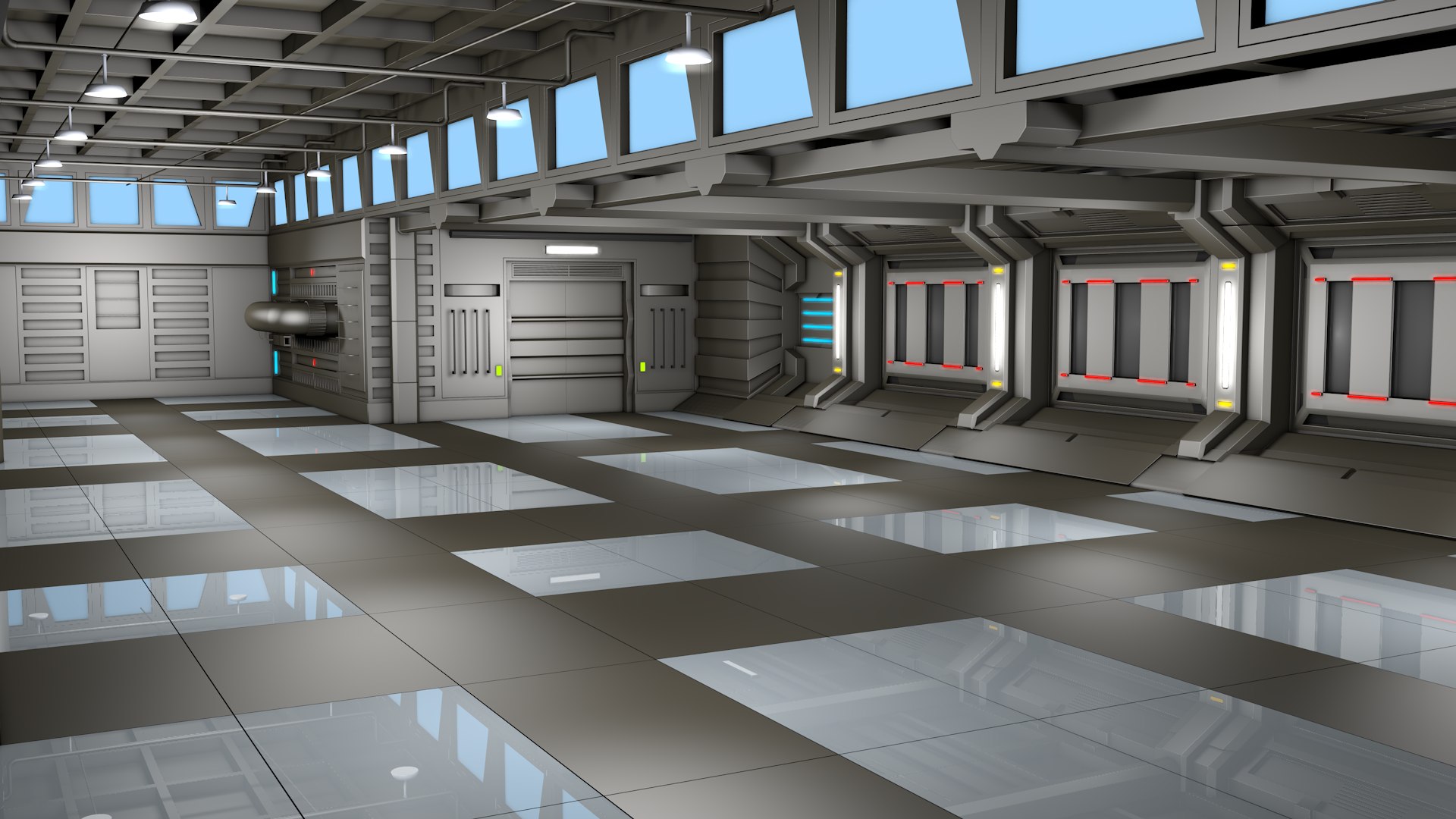 Sci Fi Room Interior 3D Model - TurboSquid 2520066