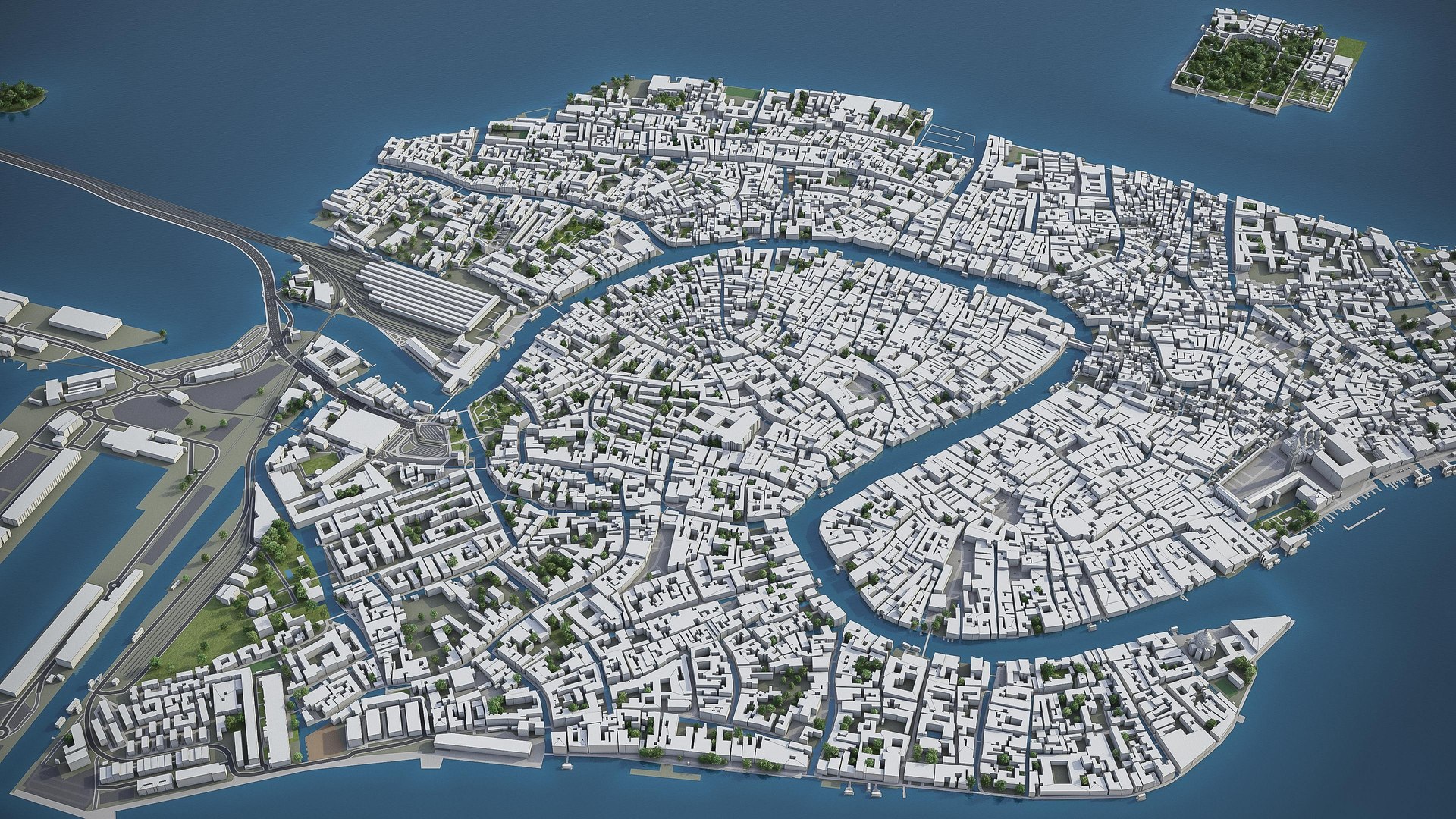 3D Model Venice Surrounding Area - - TurboSquid 1466010
