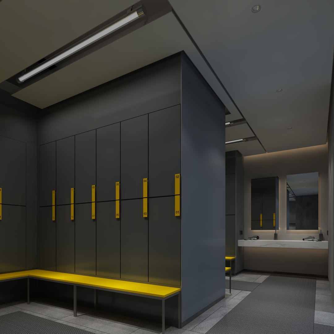 Locker Room 3D Model - TurboSquid 2390927