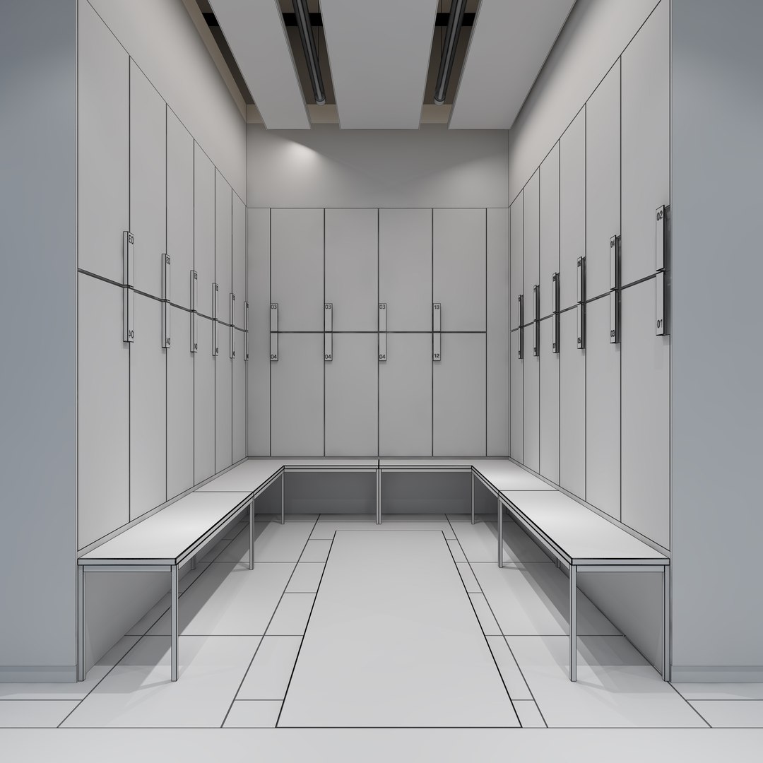 Locker Room 3D Model - TurboSquid 2390927