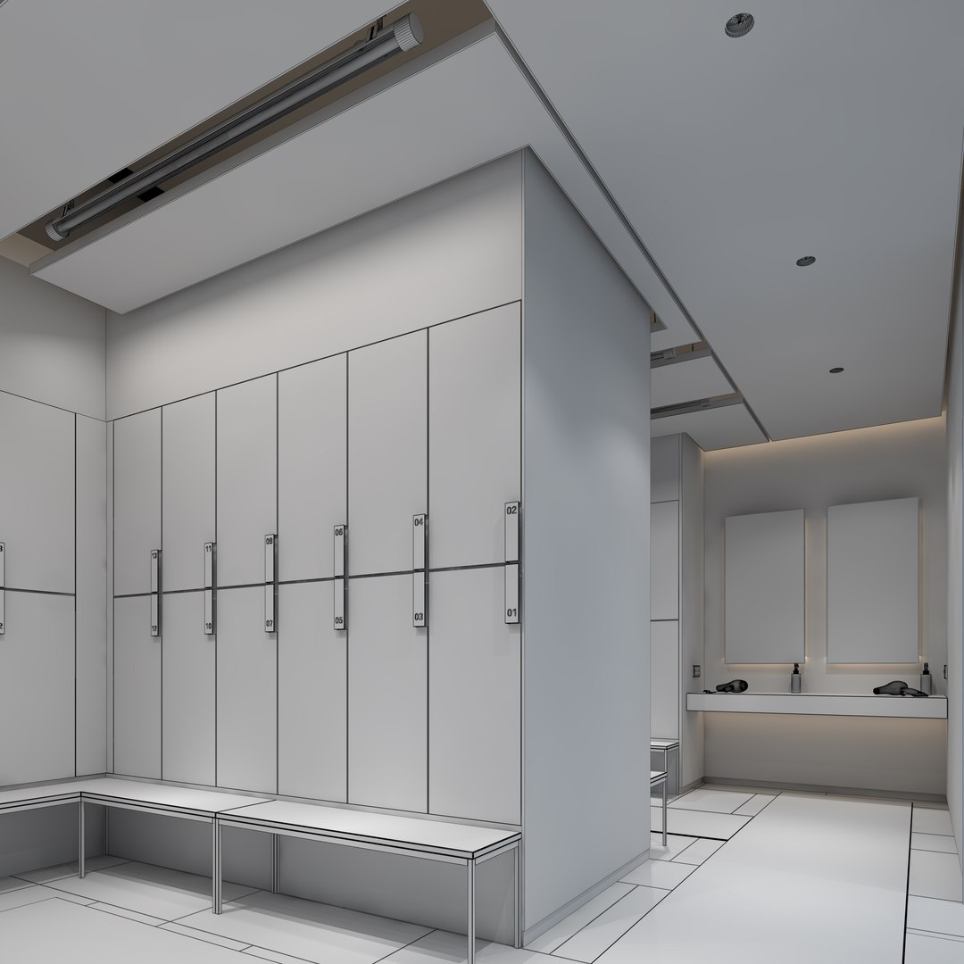 Locker Room 3D Model - TurboSquid 2390927