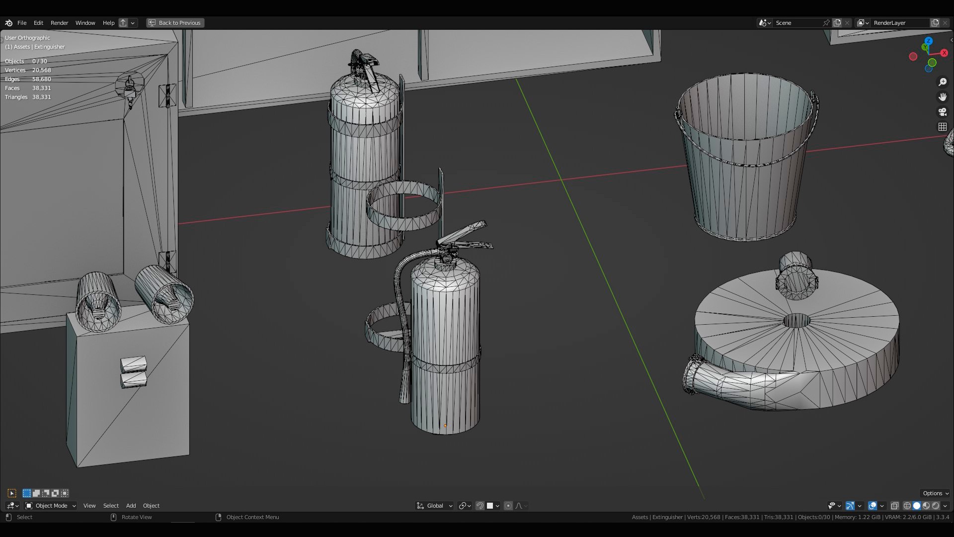 3D Fire Equipment Collection Realtime Model - TurboSquid 2214237